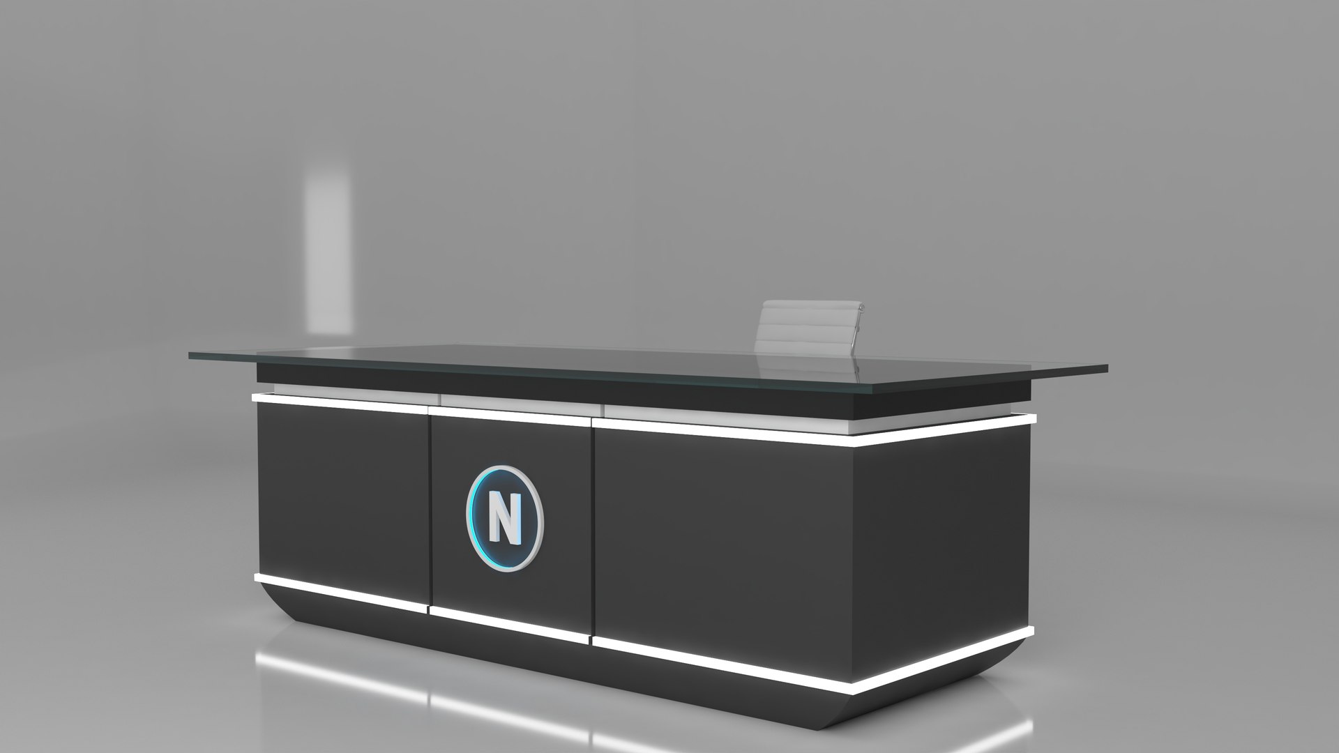 3D 4 Virtual Anchor Desk - TurboSquid 2105279