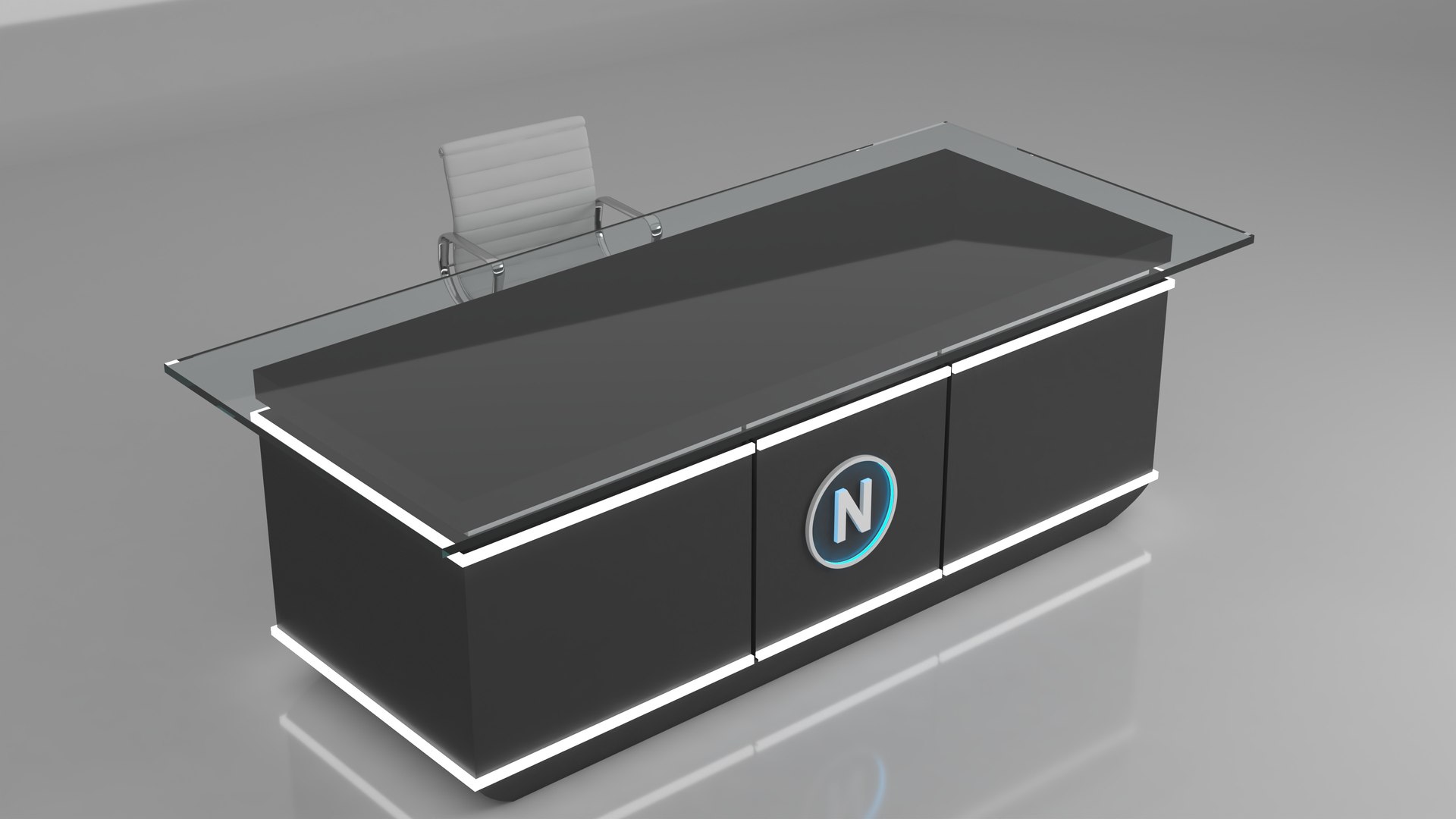 3D 4 Virtual Anchor Desk - TurboSquid 2105279