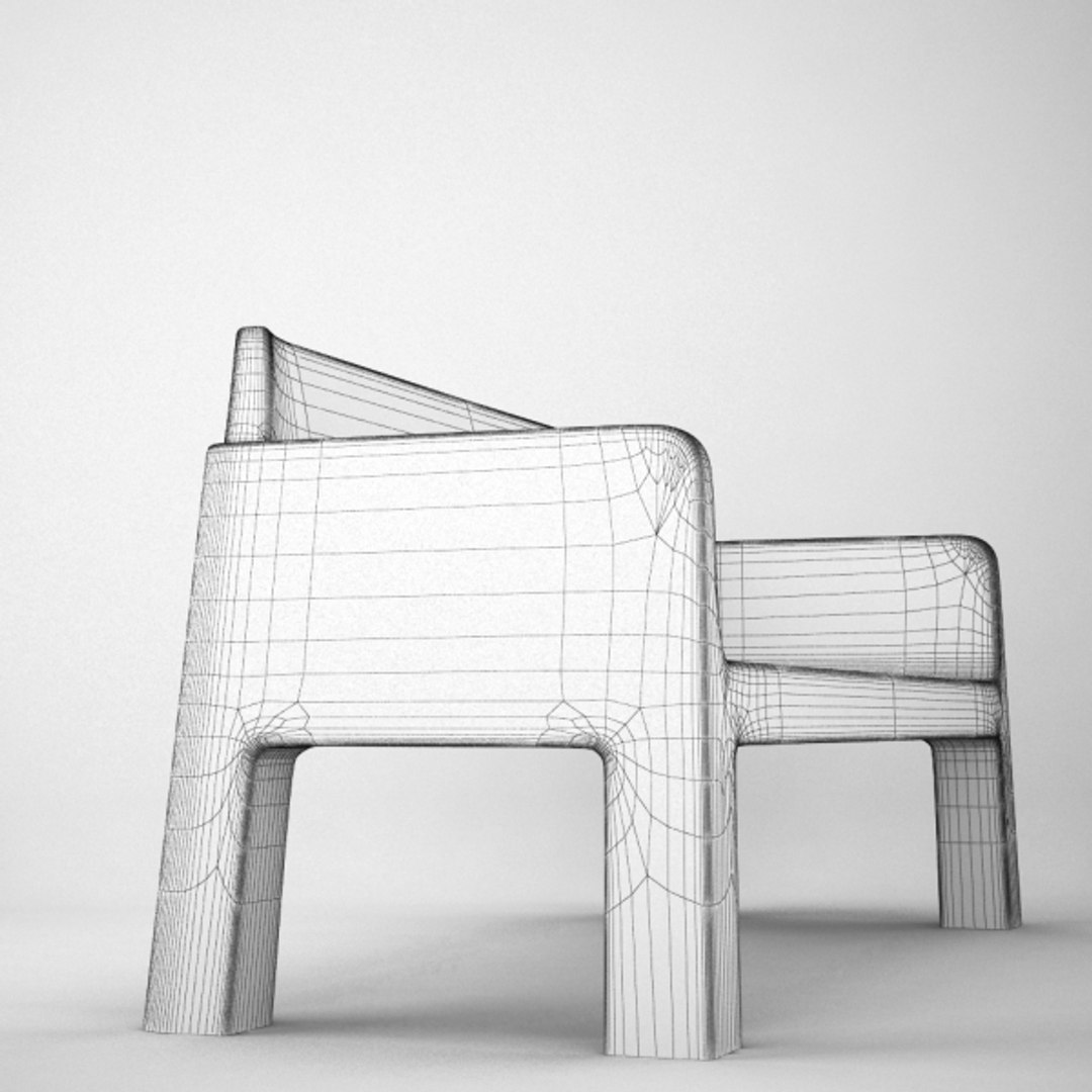3d armchair object sofa model