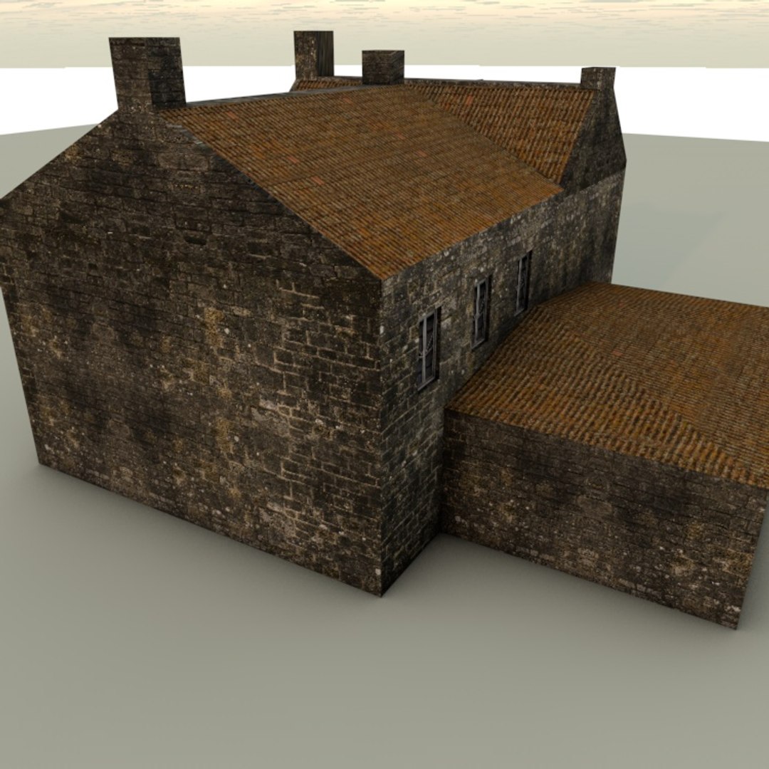 weathered houses interior 3d model