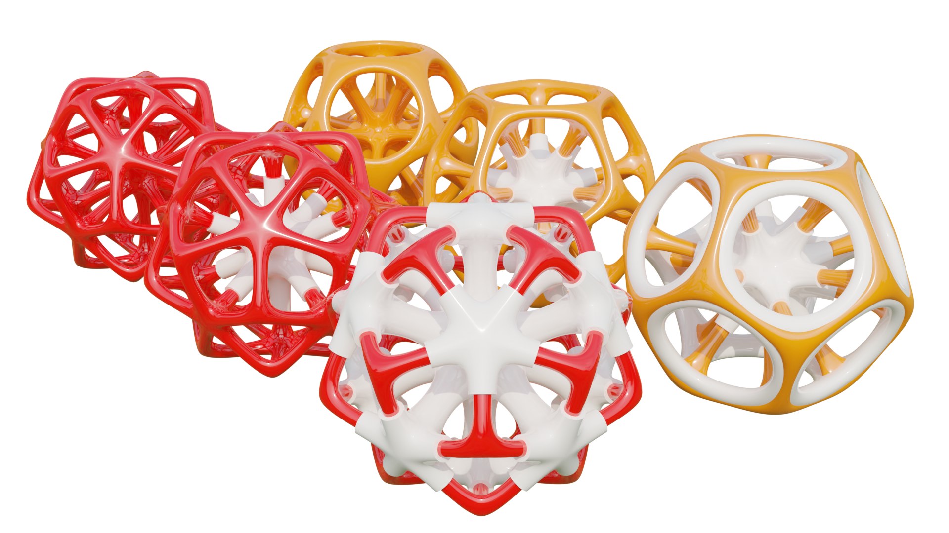 Sci-Fi Polyhedron Geometries Collection 01 3D - TurboSquid 2229116