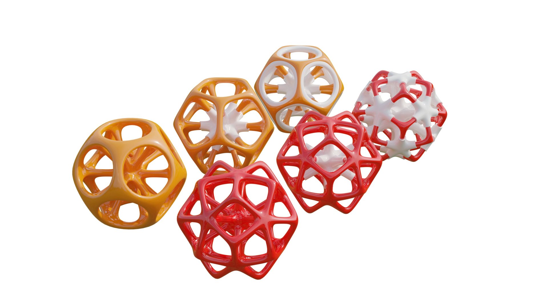 Sci-Fi Polyhedron Geometries Collection 01 3D - TurboSquid 2229116