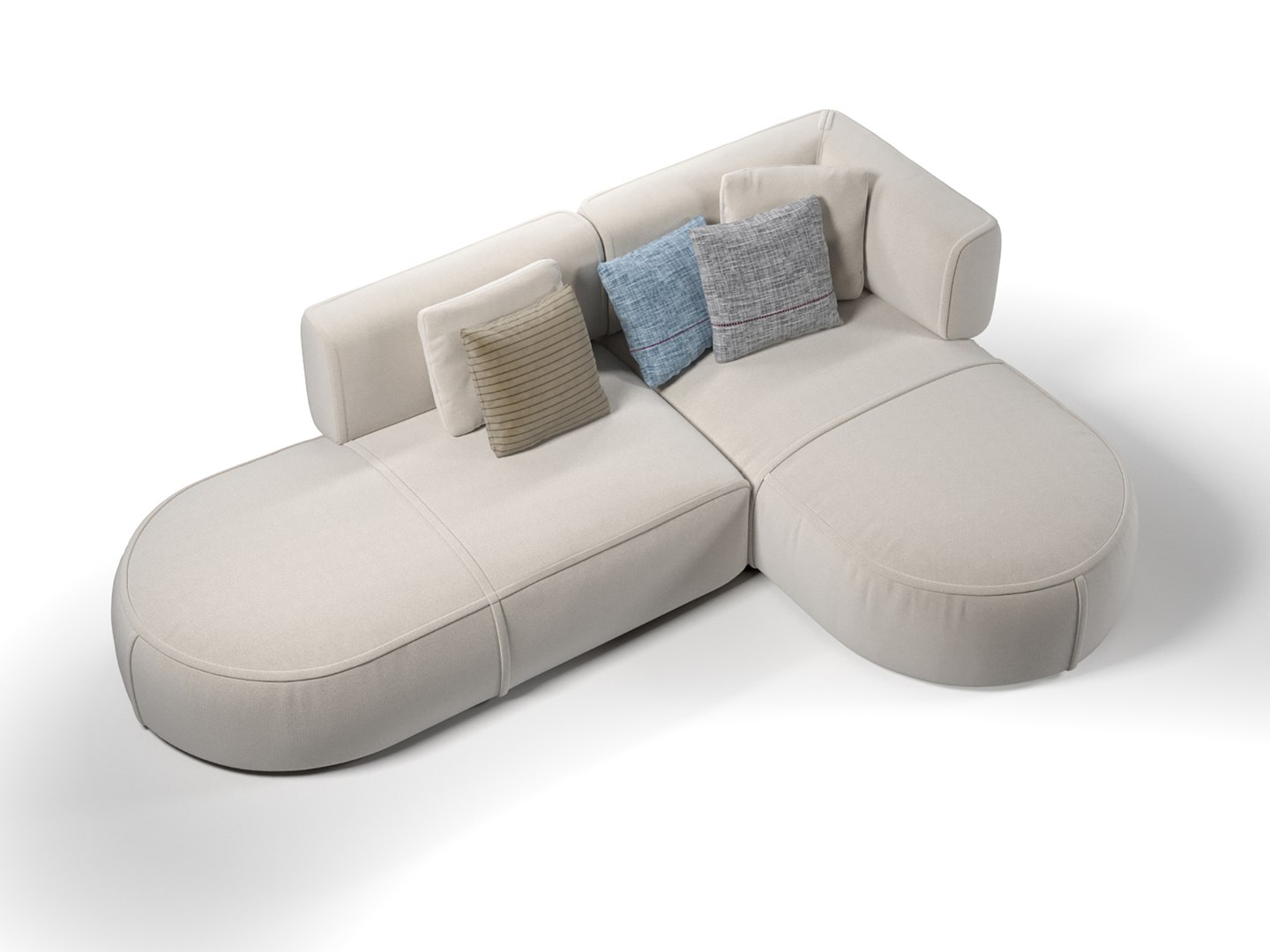 553 Bowy 24-51 2-Seater Modular Sofa 3D Model - TurboSquid 2163685