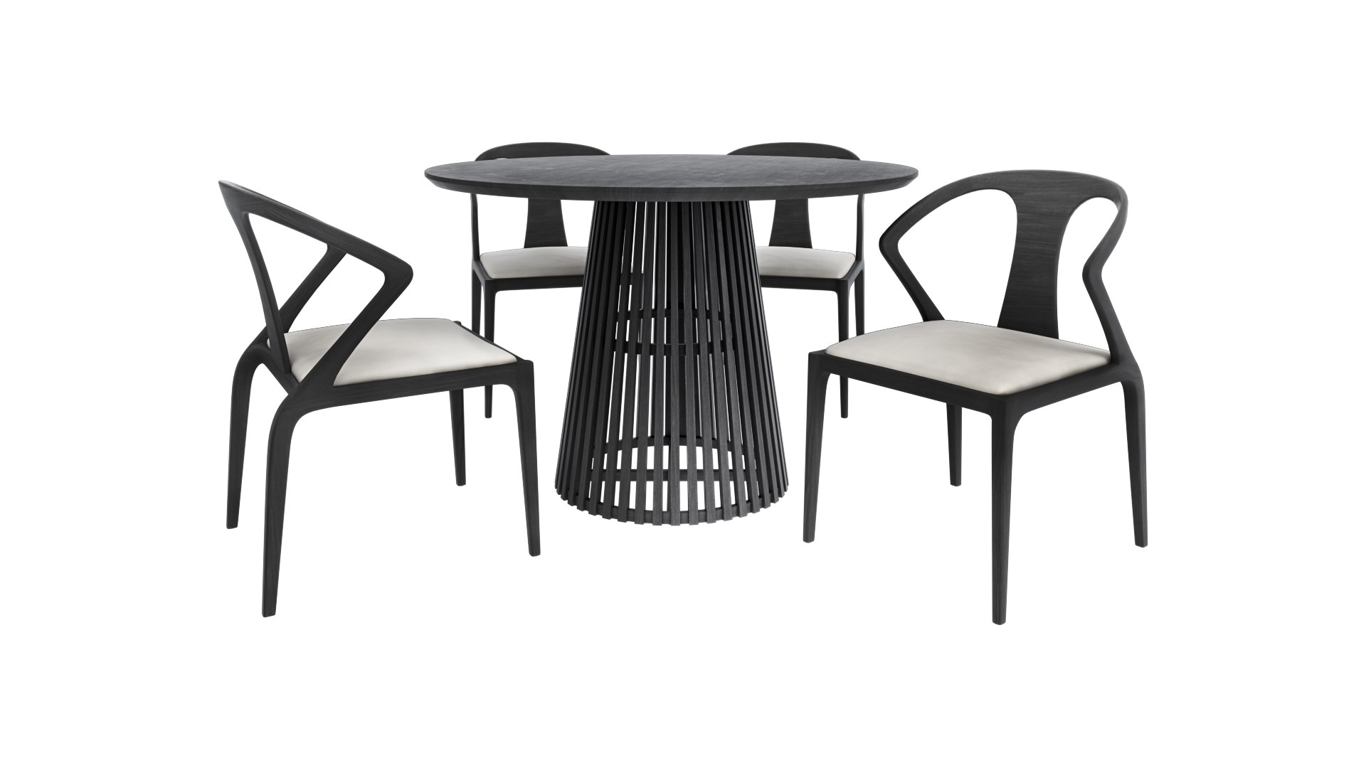 Jeanette Round Table And Casa Kay Dining Chair 3D Model - TurboSquid ...