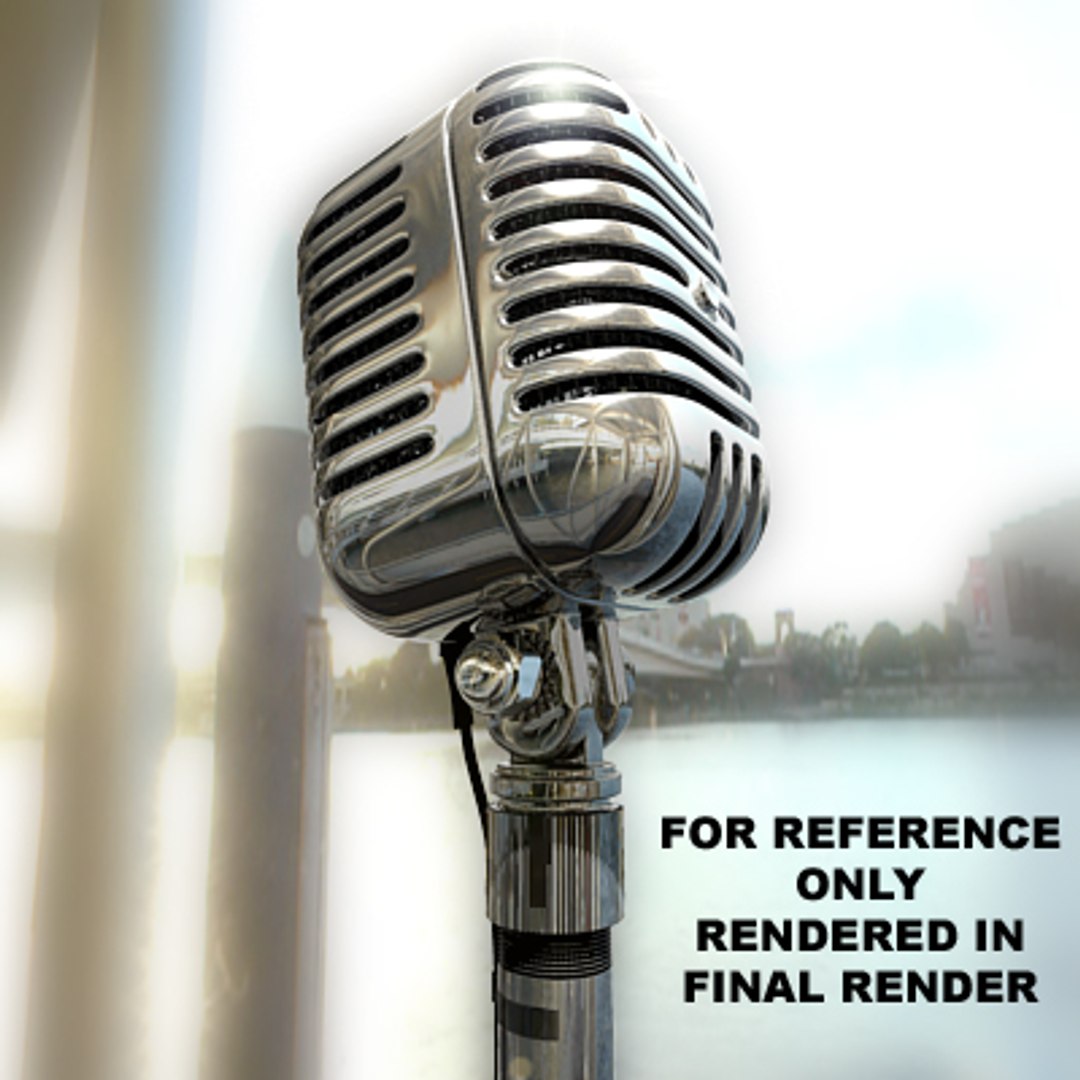 3ds Max Radio Microphone Mic