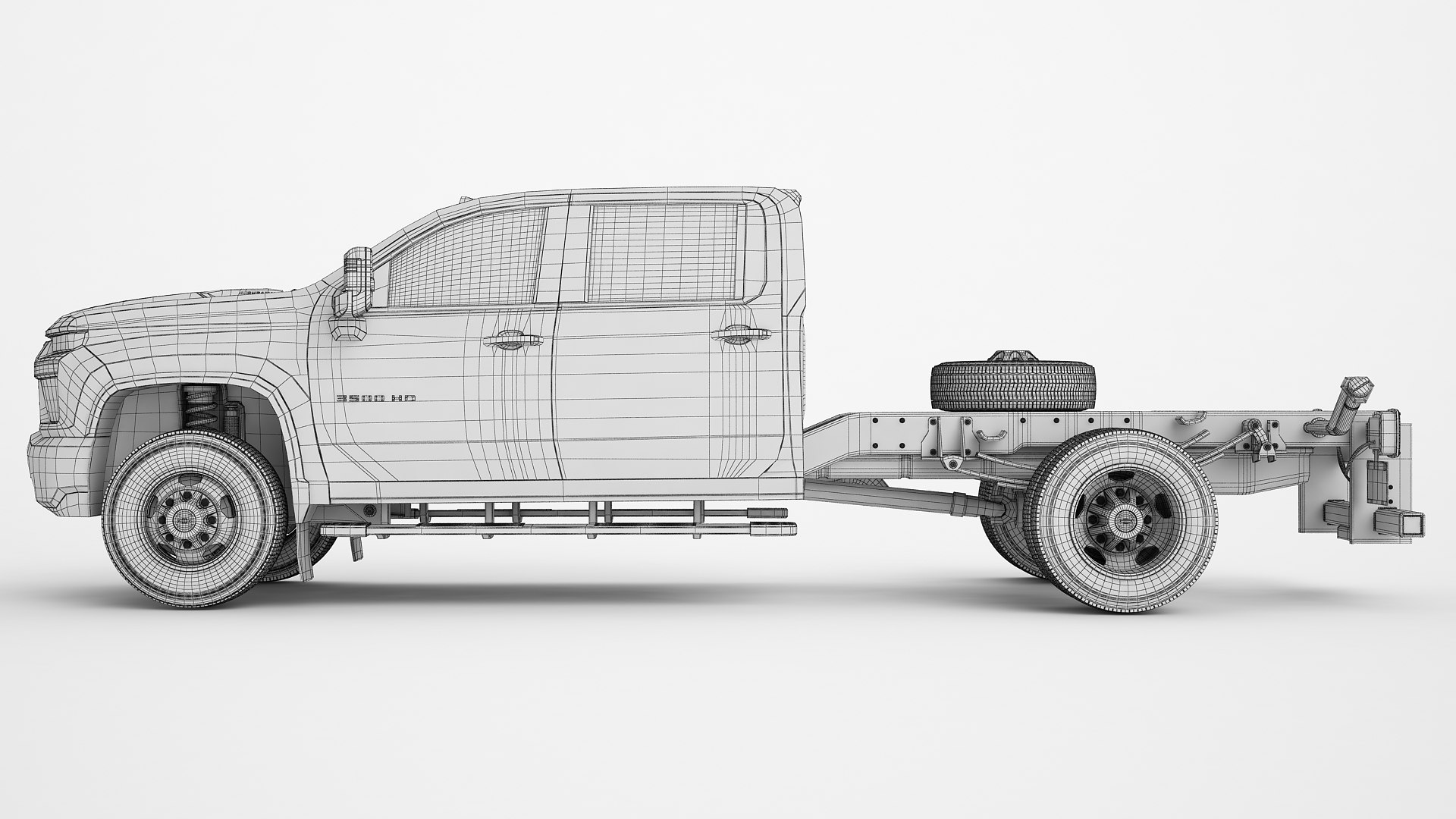 Chevrolet Silverado 3500 HD 2021 Chassis 02 model - TurboSquid 1782353