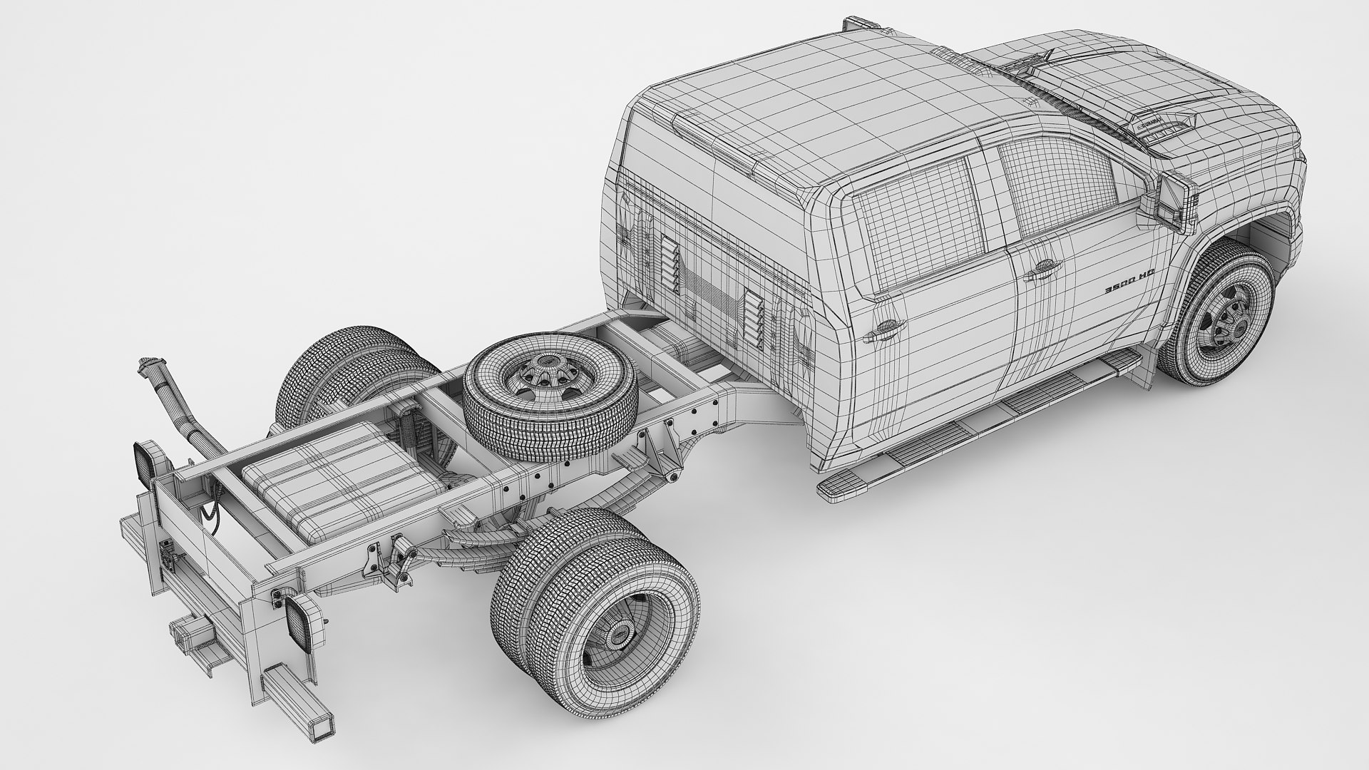 Chevrolet Silverado 3500 HD 2021 Chassis 02 model - TurboSquid 1782353