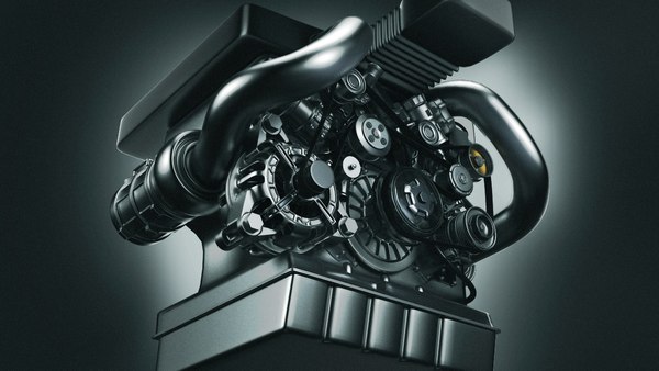 car engine 3d max