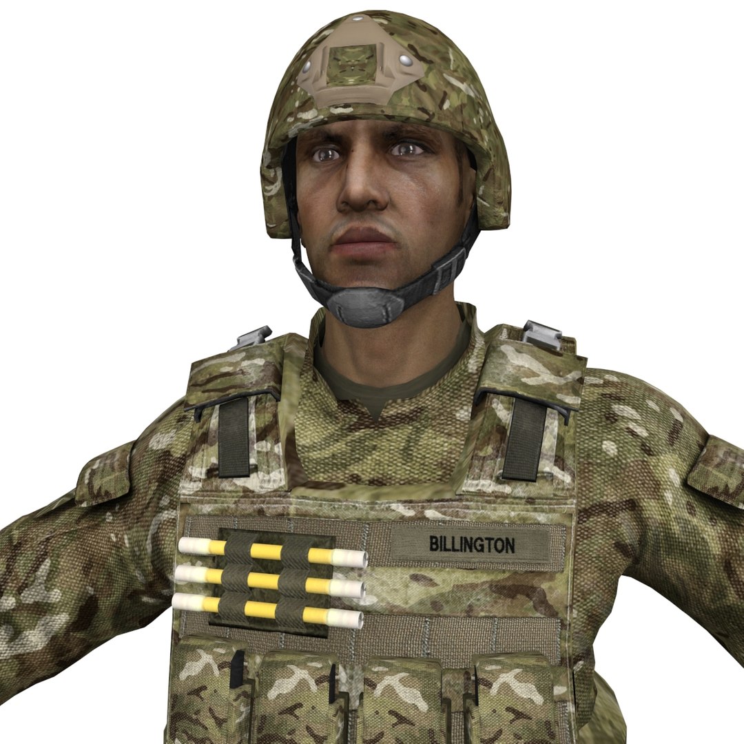 3d Human Military Model