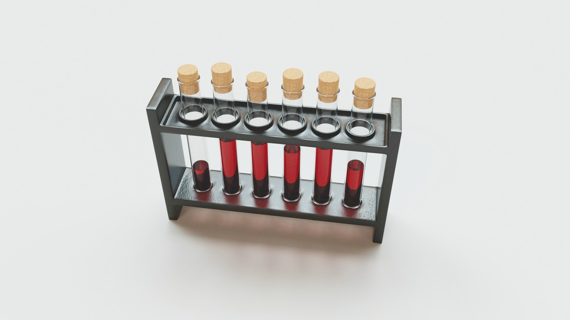 3D Science Test Tubes In Holder - 3D Asset Model - TurboSquid 1845587
