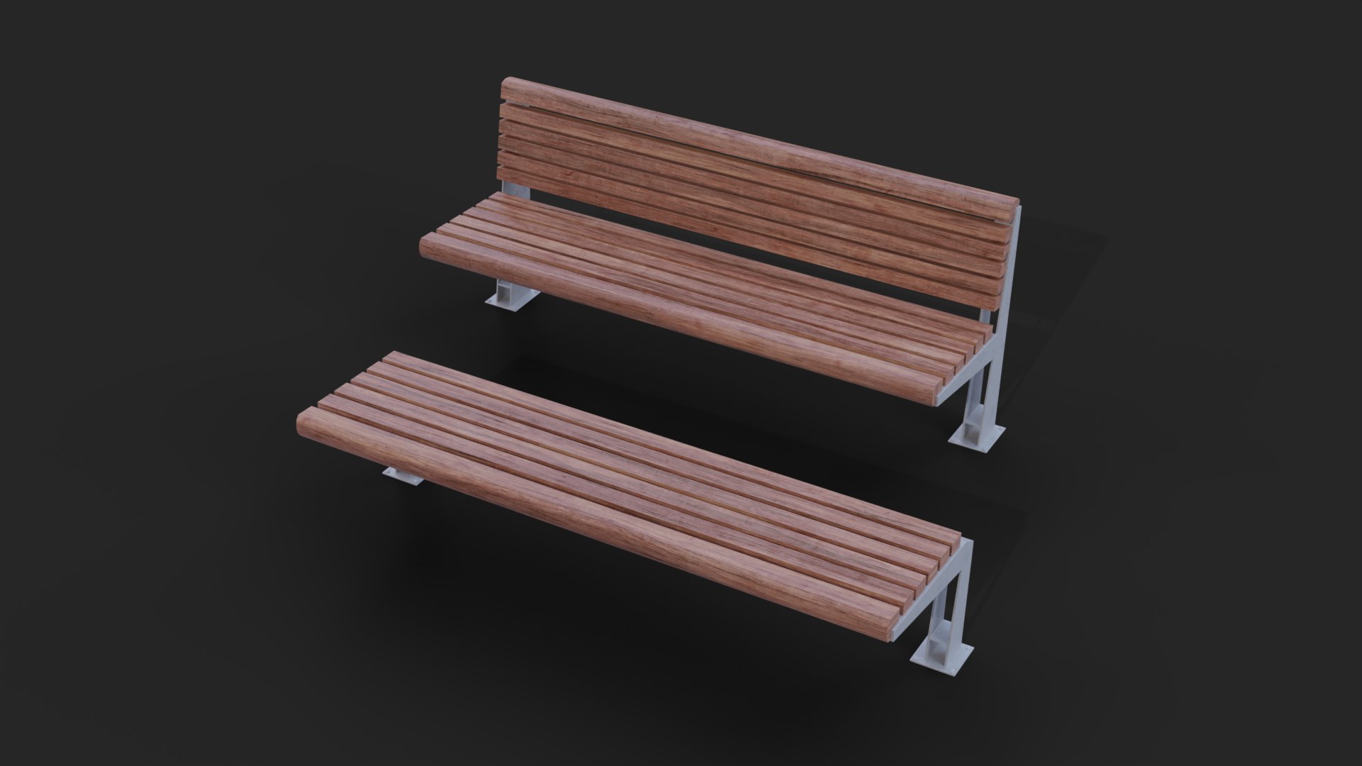 Collection of two Ronda benches Low-Poly 3D model - TurboSquid 2136354