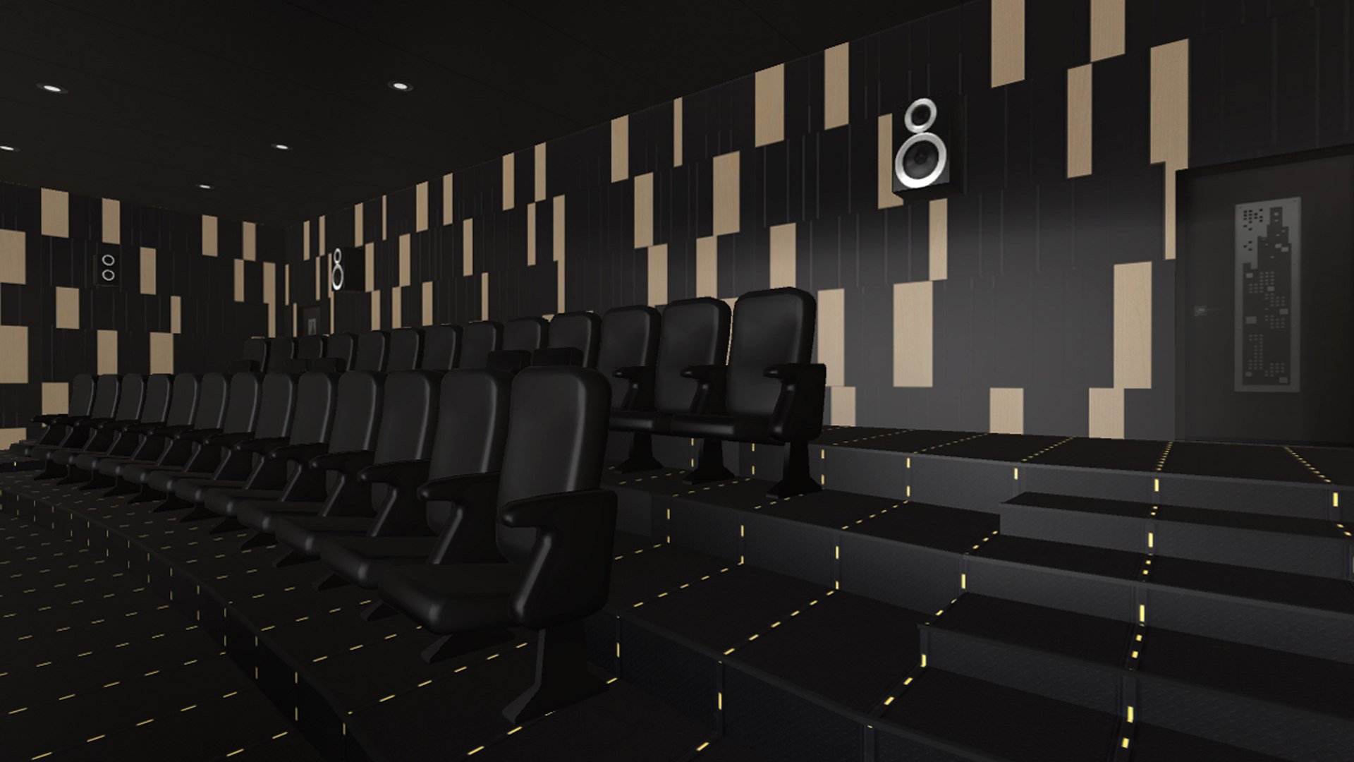 3D Modern Cinema Hall 06 Model - TurboSquid 1757390