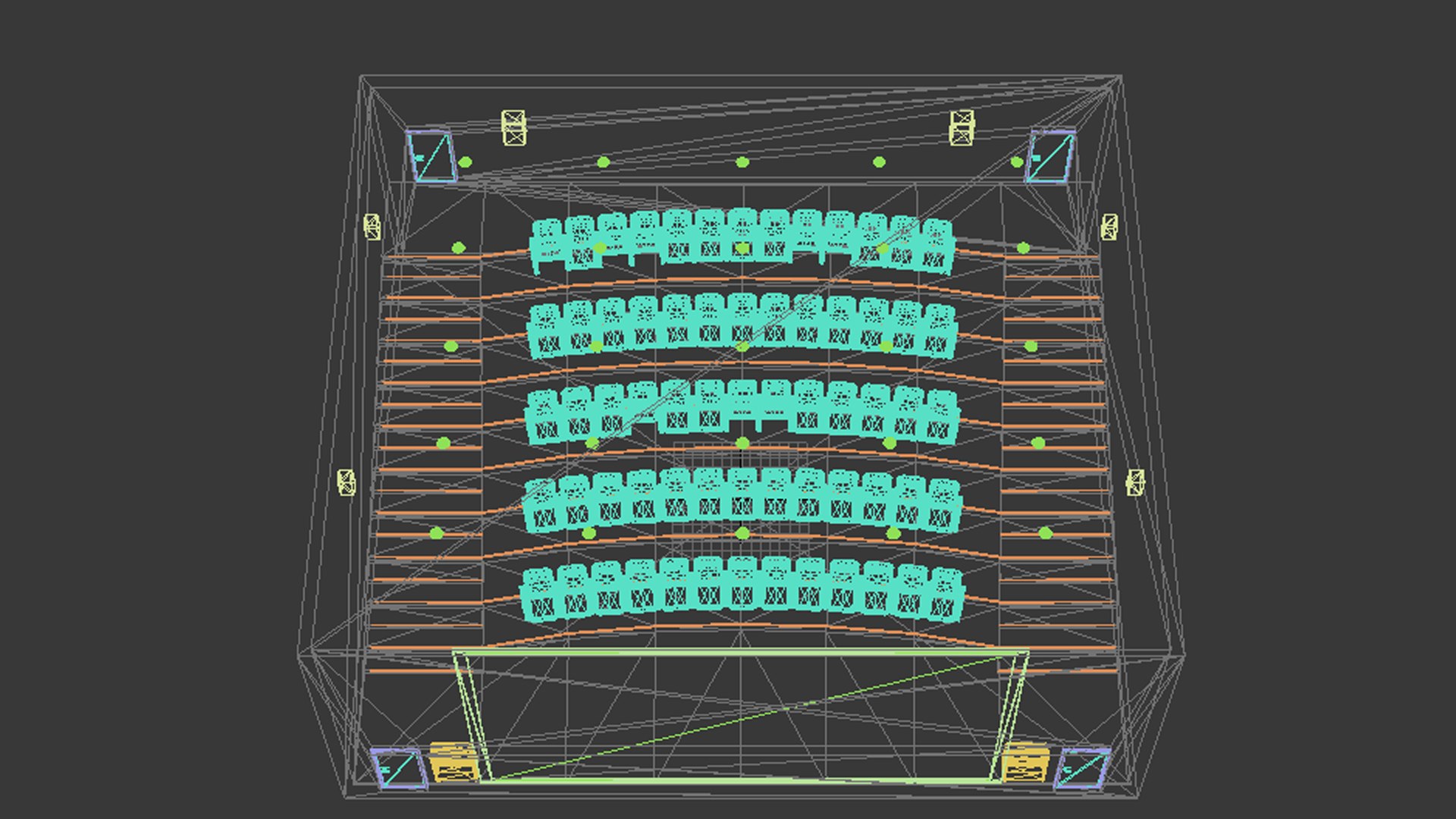 3D Modern Cinema Hall 06 Model - TurboSquid 1757390