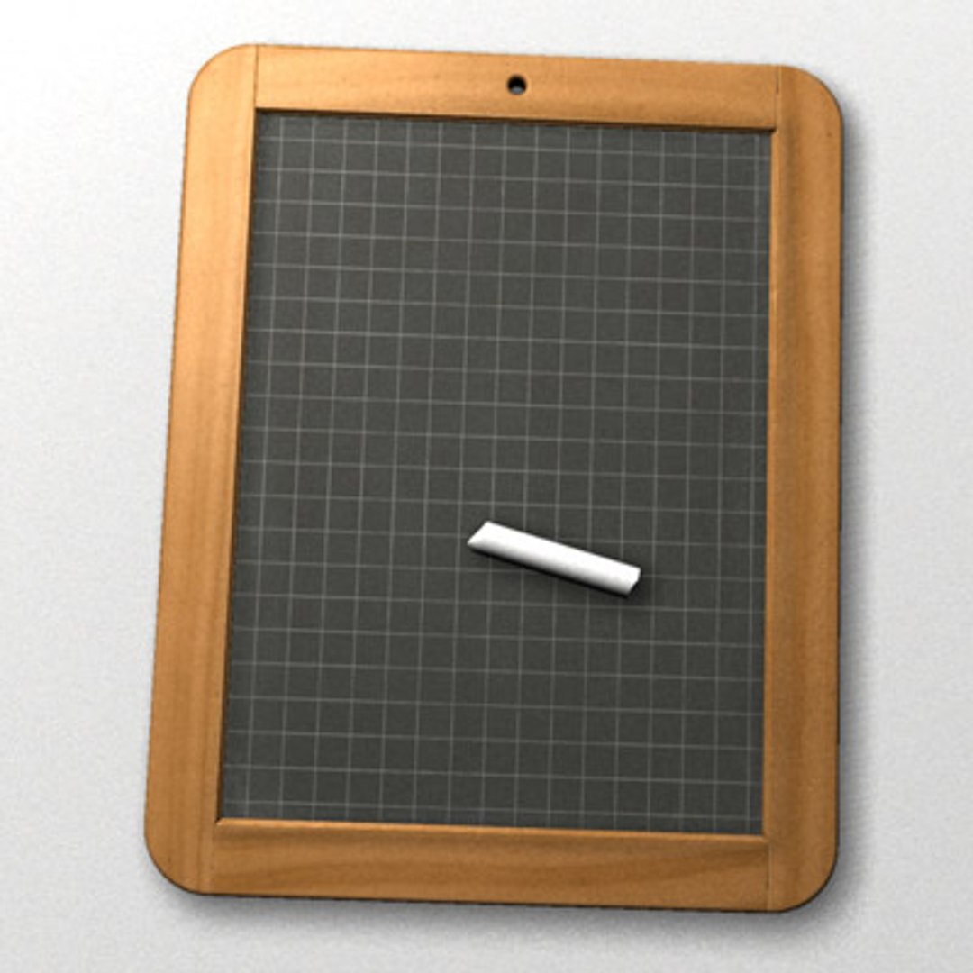 3d School Slate Model
