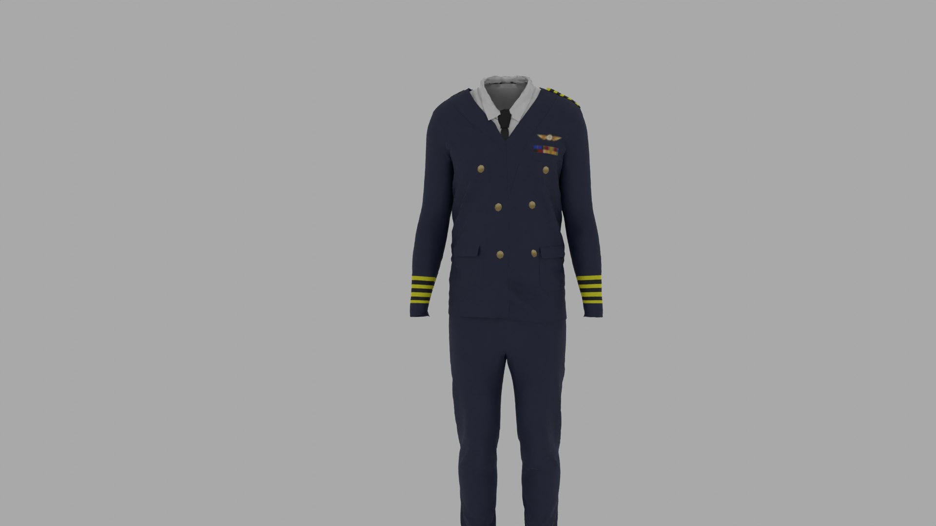 Pilot Uniform 3D Model - TurboSquid 1973276