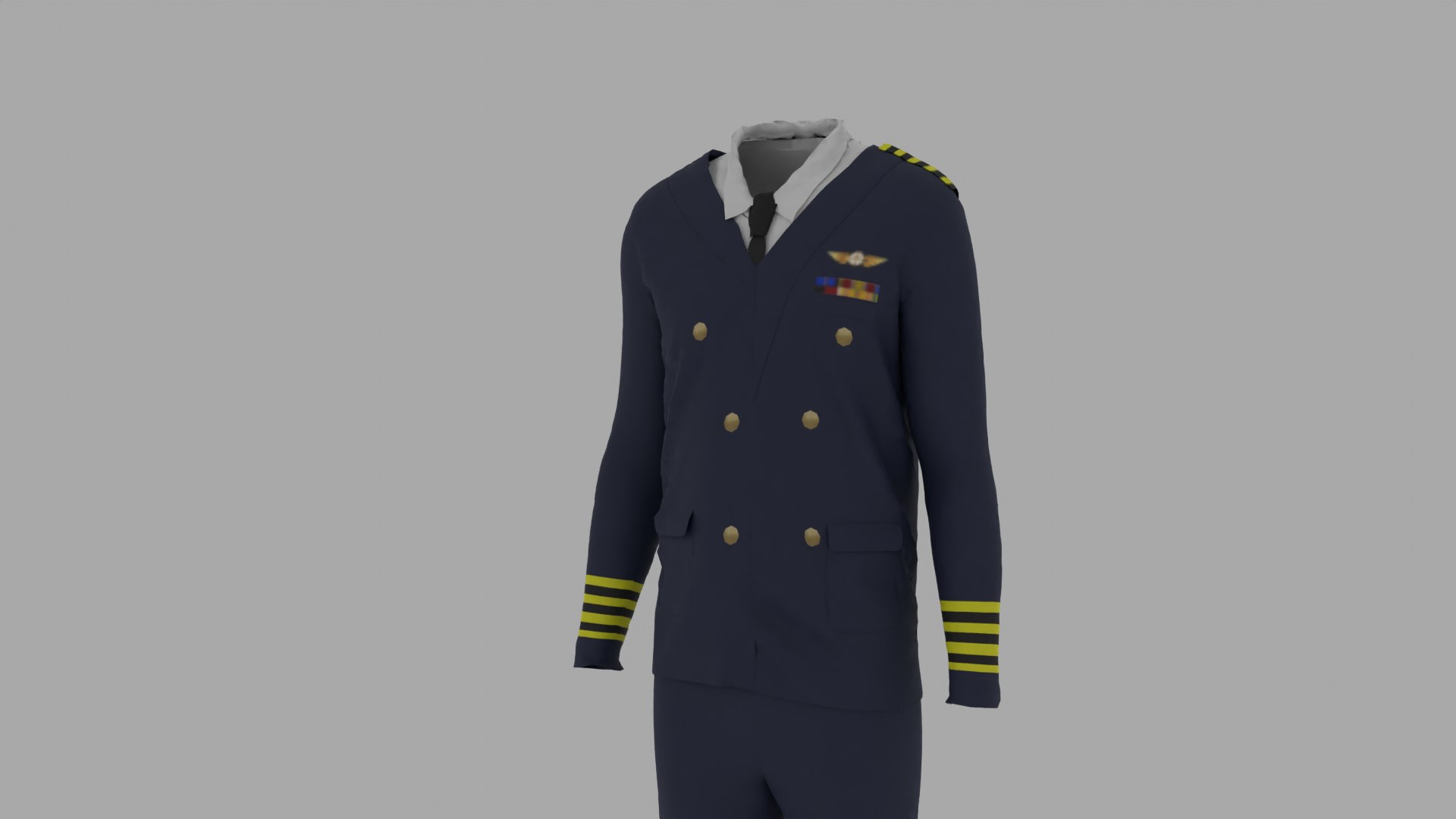 Pilot Uniform 3D Model - TurboSquid 1973276