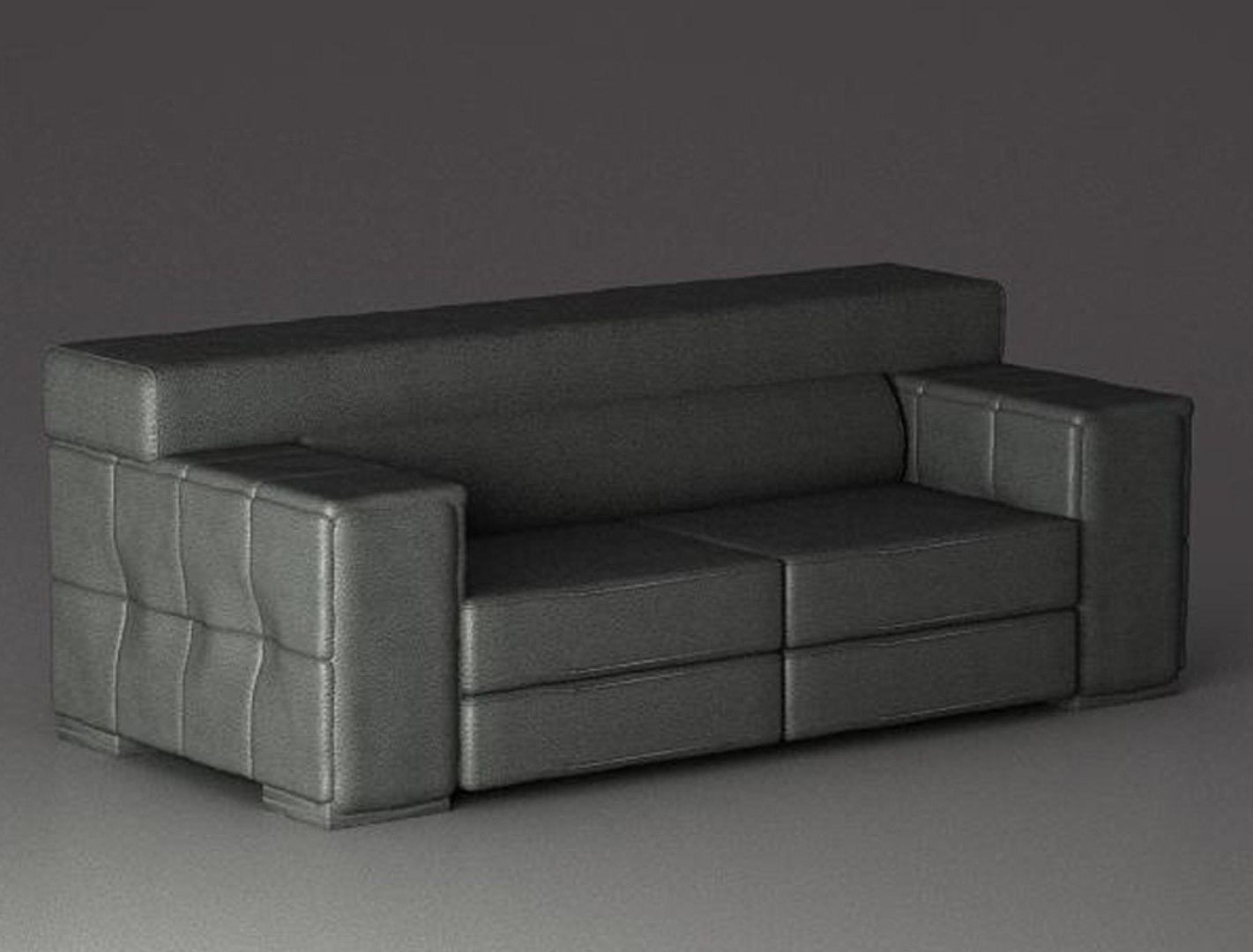 3d Model Leather Sofa