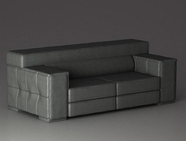 3d model leather sofa
