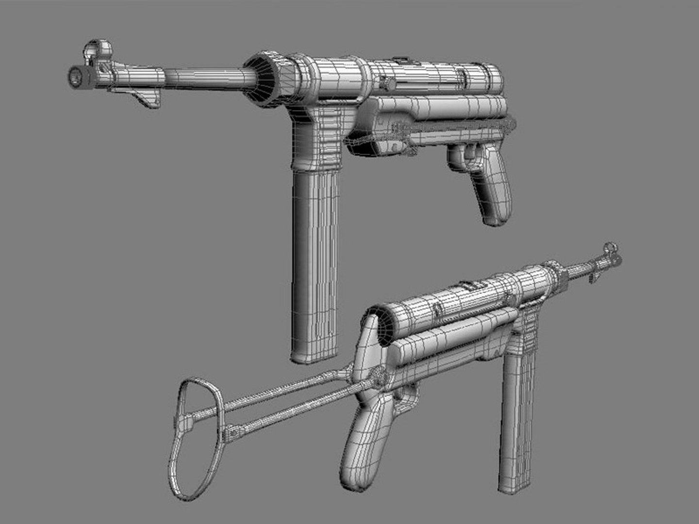 Mp 40 Gun 3d Model