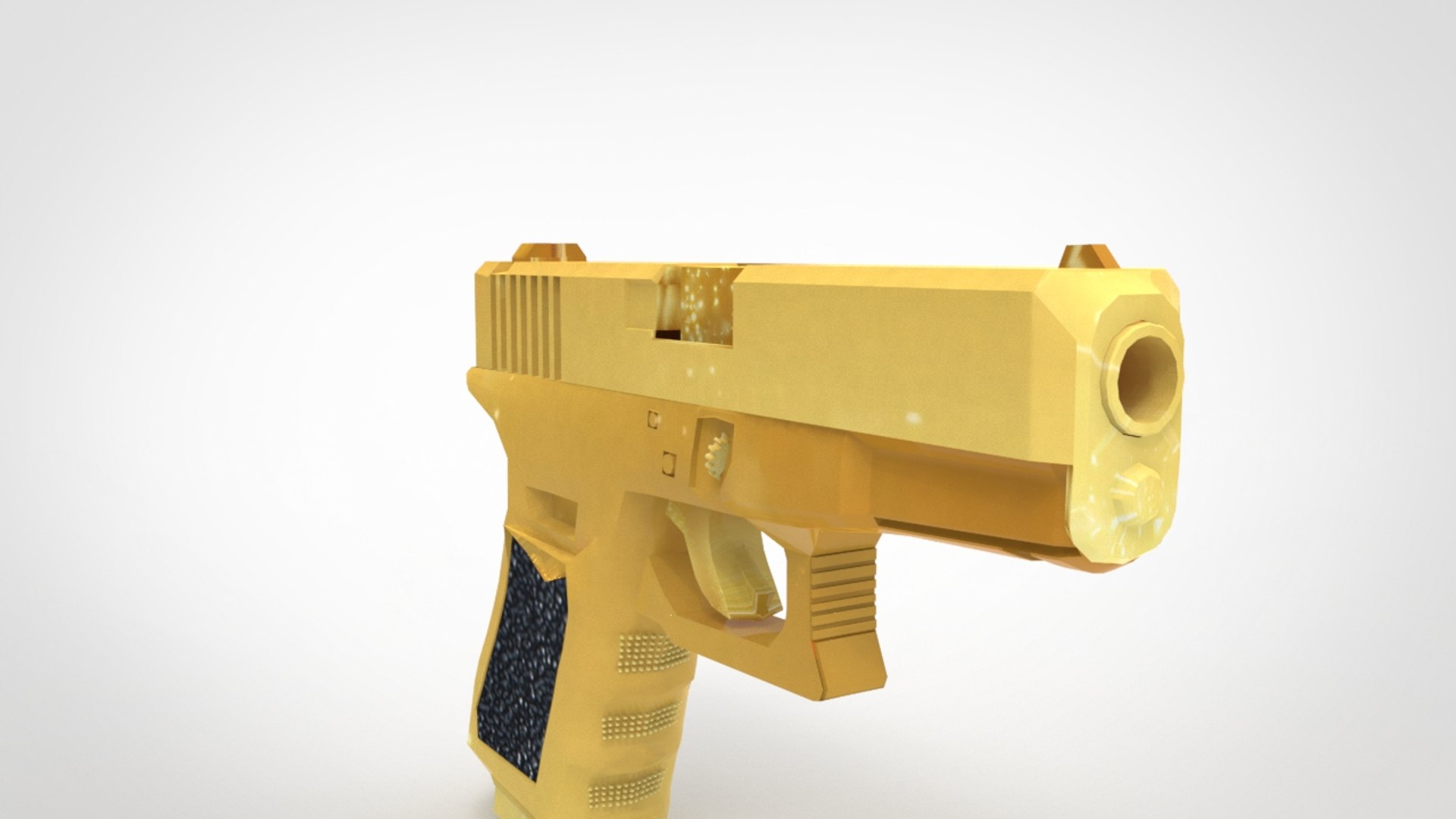 Yellow Glock Gun of Game 3D model - TurboSquid 1714719
