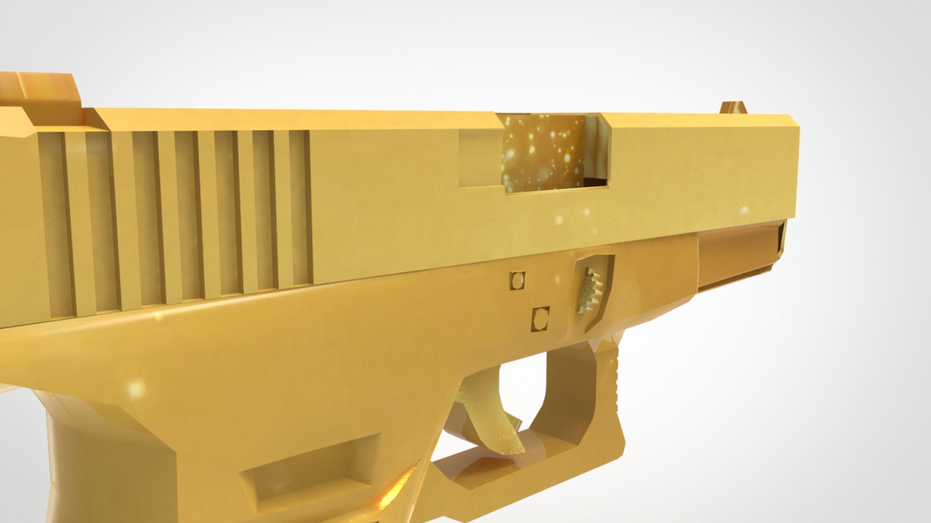 Yellow Glock Gun of Game 3D model - TurboSquid 1714719