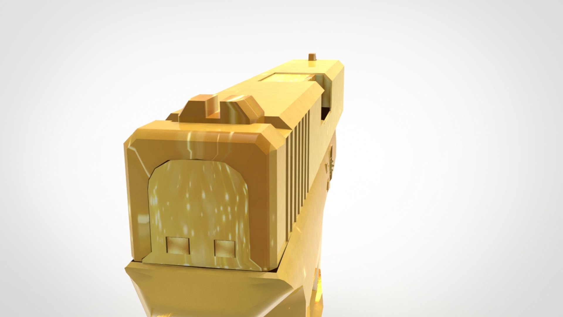 Yellow Glock Gun of Game 3D model - TurboSquid 1714719