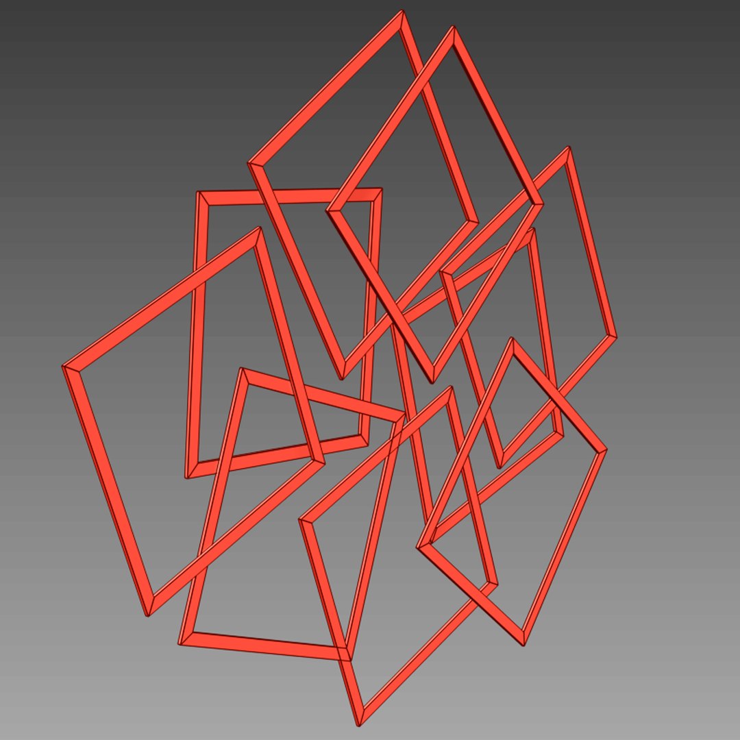 Cosmopolitan - Large Abstract Layered Square 3D model - TurboSquid 1968948