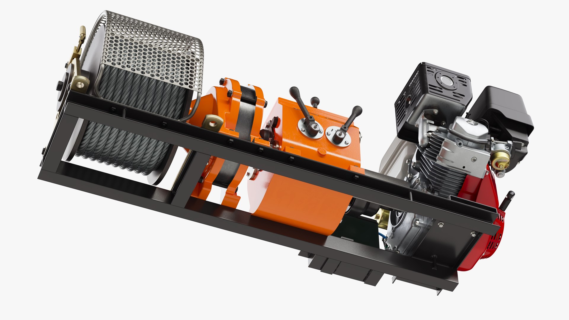 3D Model Winch With Engine - TurboSquid 2336051