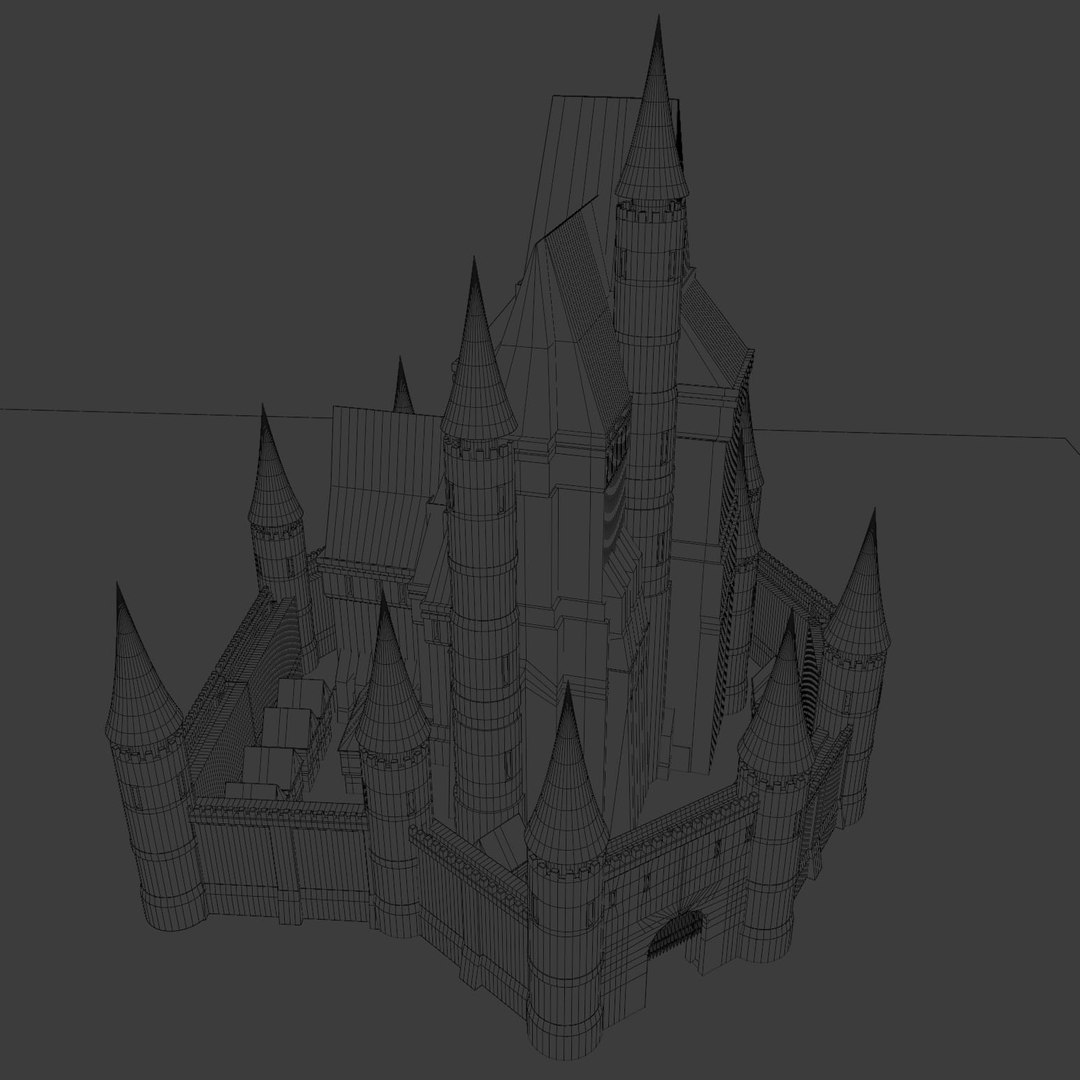 3D White Fantasy Castle Model - TurboSquid 1609735