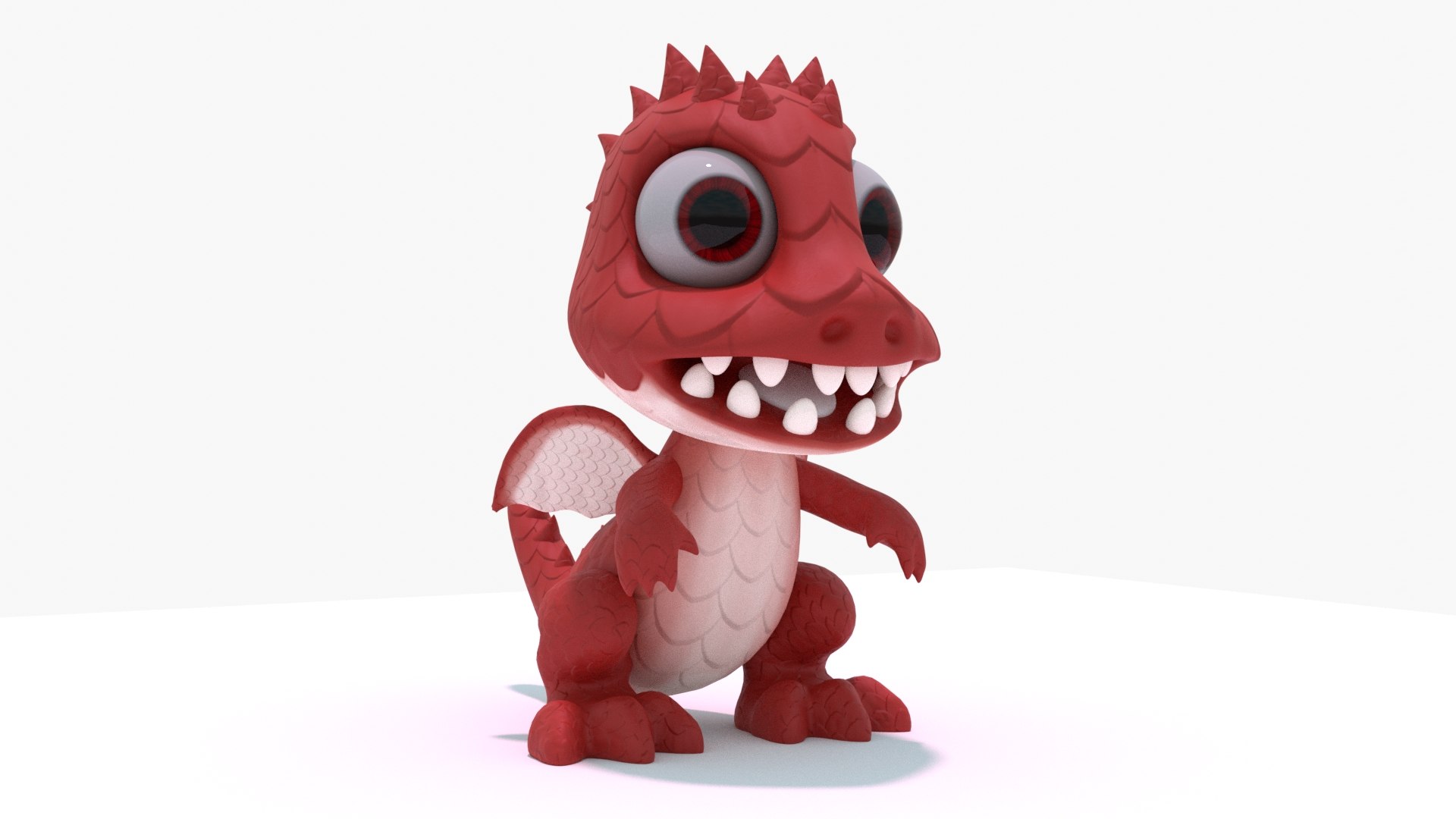 3D Red Stylized Dragon Model - TurboSquid 2088341