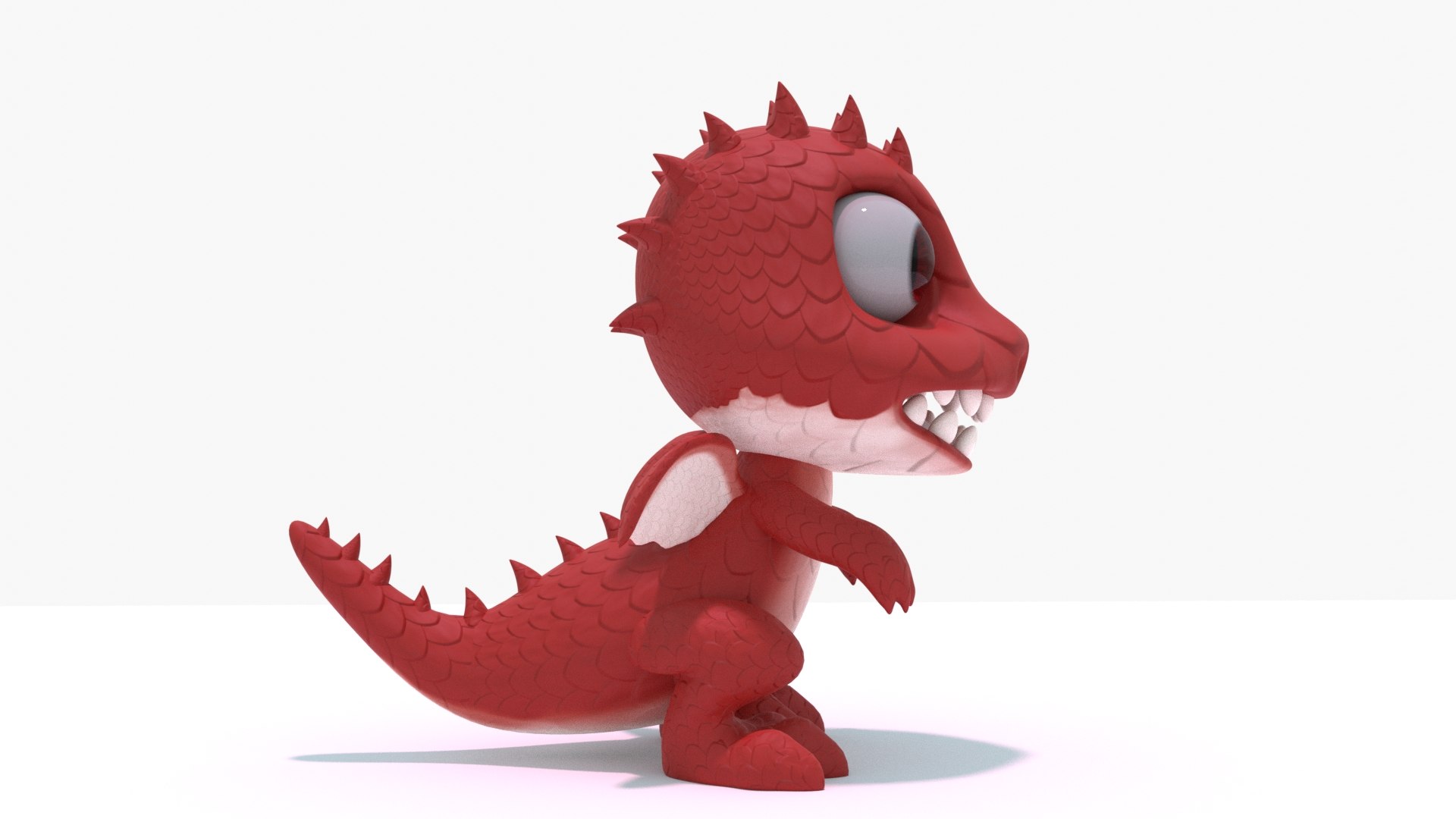 3D Red Stylized Dragon Model - TurboSquid 2088341