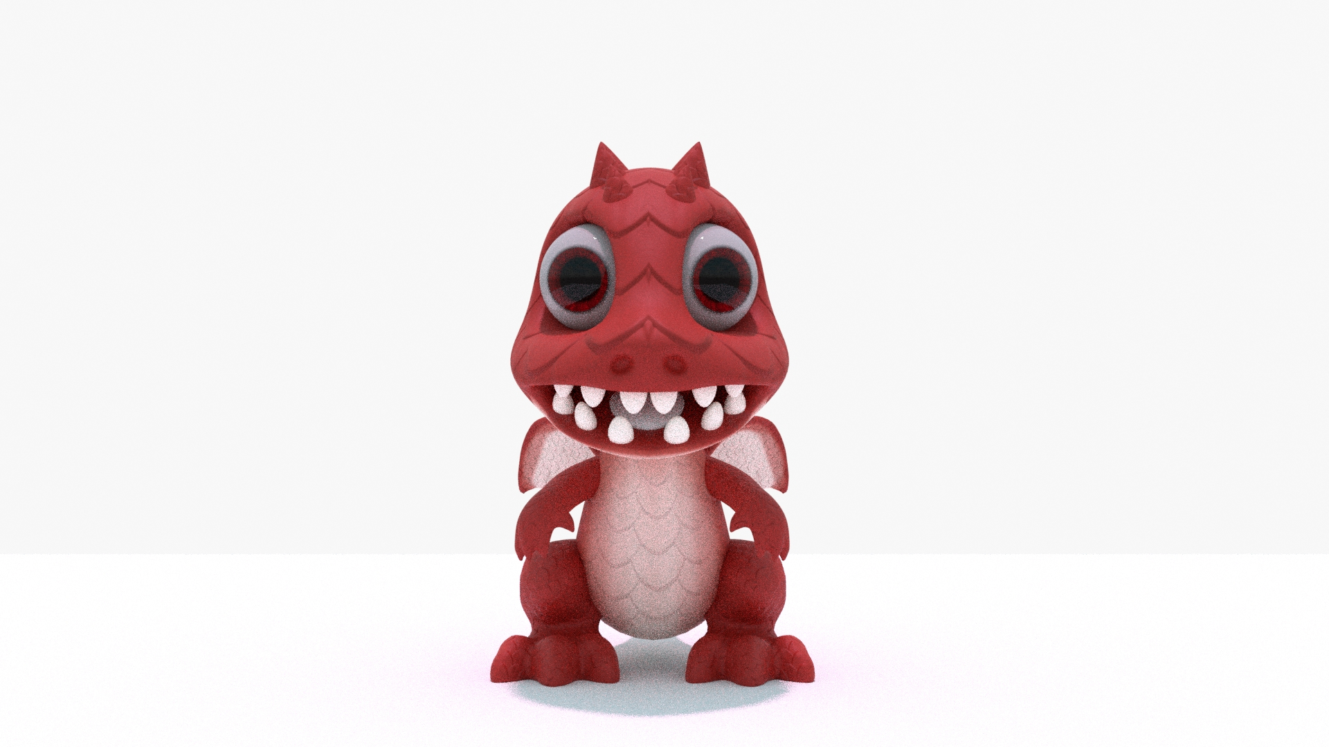 3D Red Stylized Dragon Model - TurboSquid 2088341