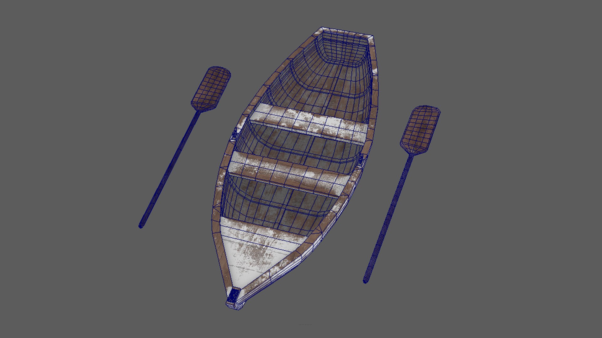 Old Dinghy Rowboat Model - TurboSquid 1970227