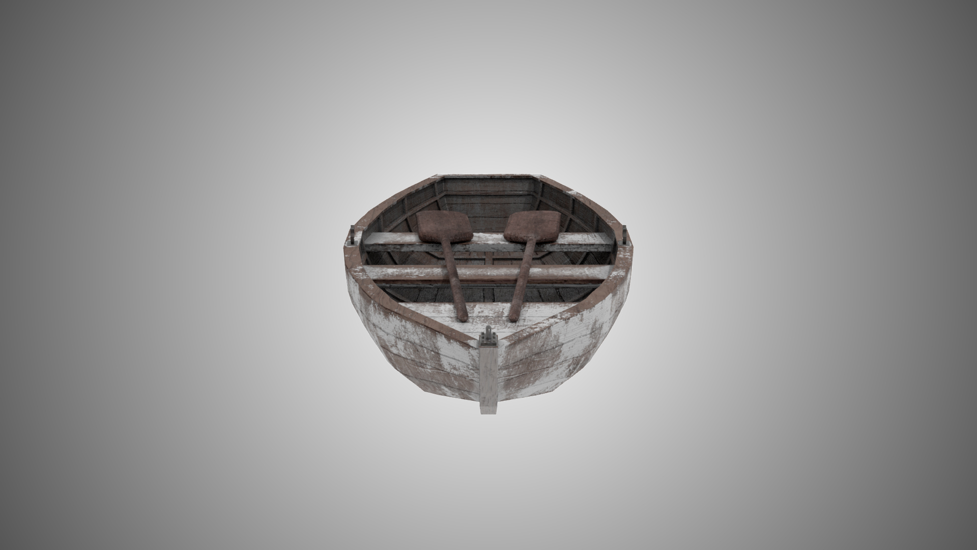 Old Dinghy Rowboat Model - TurboSquid 1970227