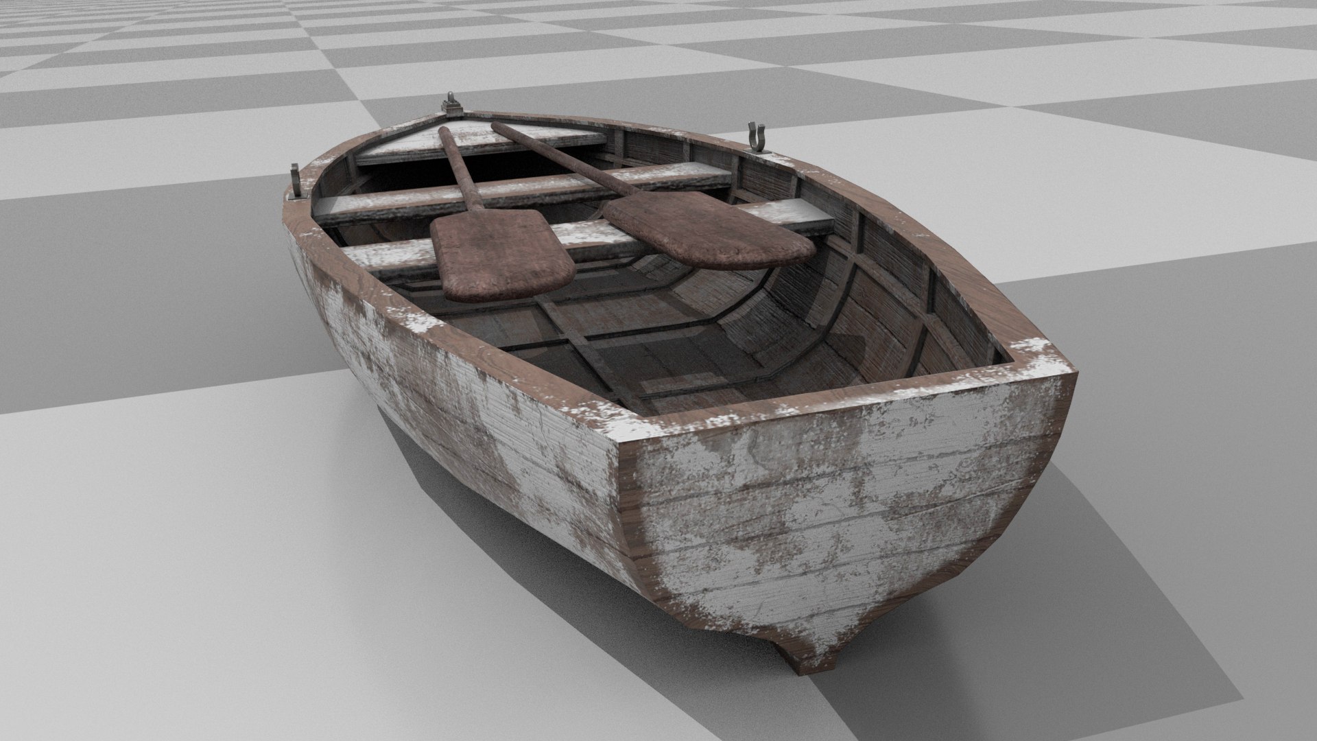 Old Dinghy Rowboat Model - TurboSquid 1970227