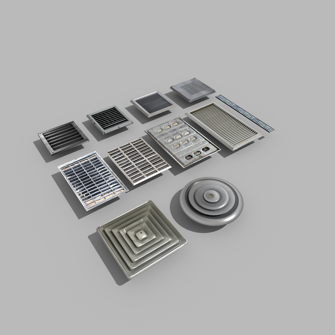 Ventilation set vent 3D model - TurboSquid 1158350