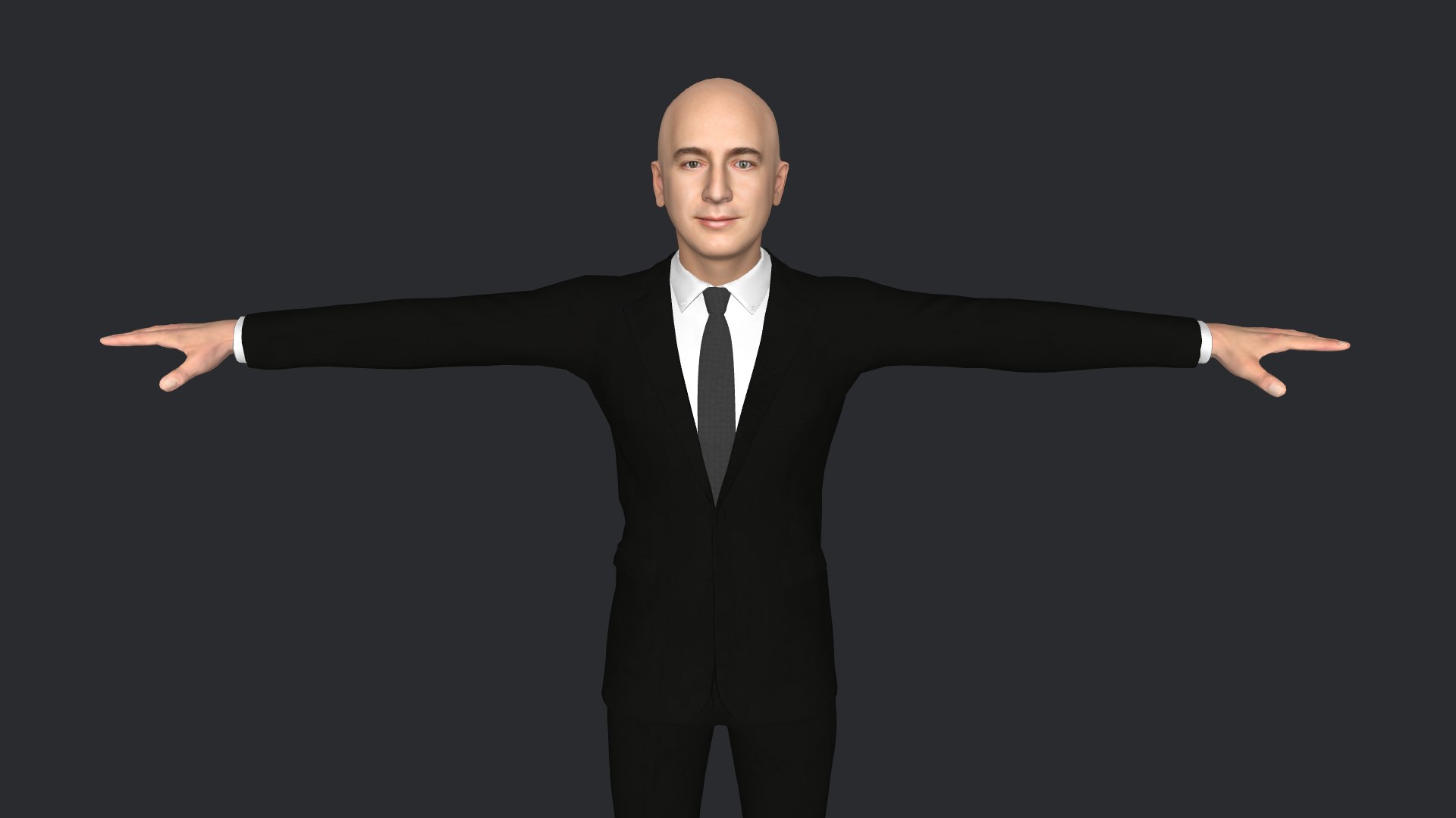 Jeff Bezos Hyper Realistic Full Body Fully Rigged Character 3D Model ...