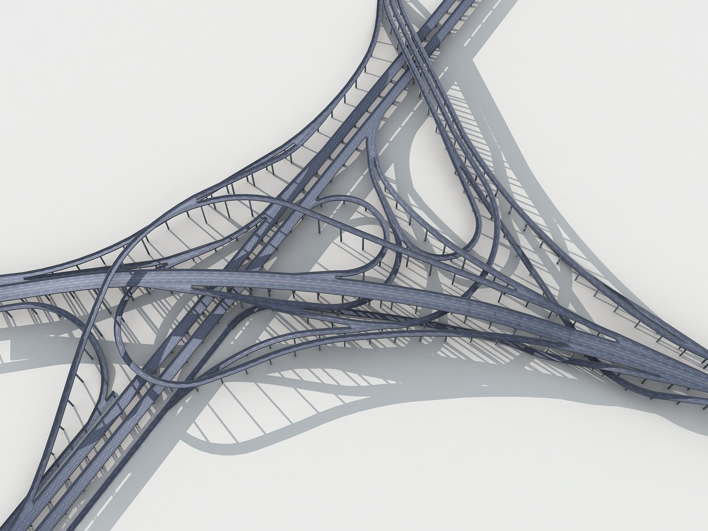3D Highway Viaduct Flyover - TurboSquid 1403361