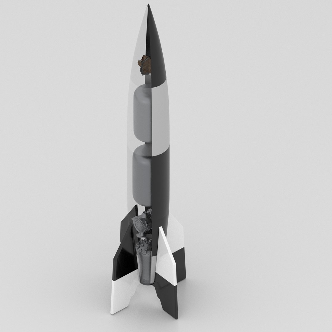V2 Rocket With Parts 3D Model - TurboSquid 2083551