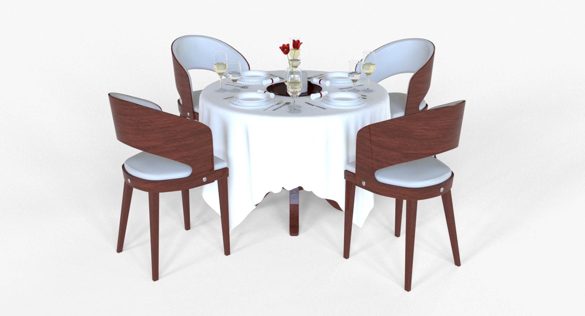 Dining room table cloth 3D model - TurboSquid 1410199