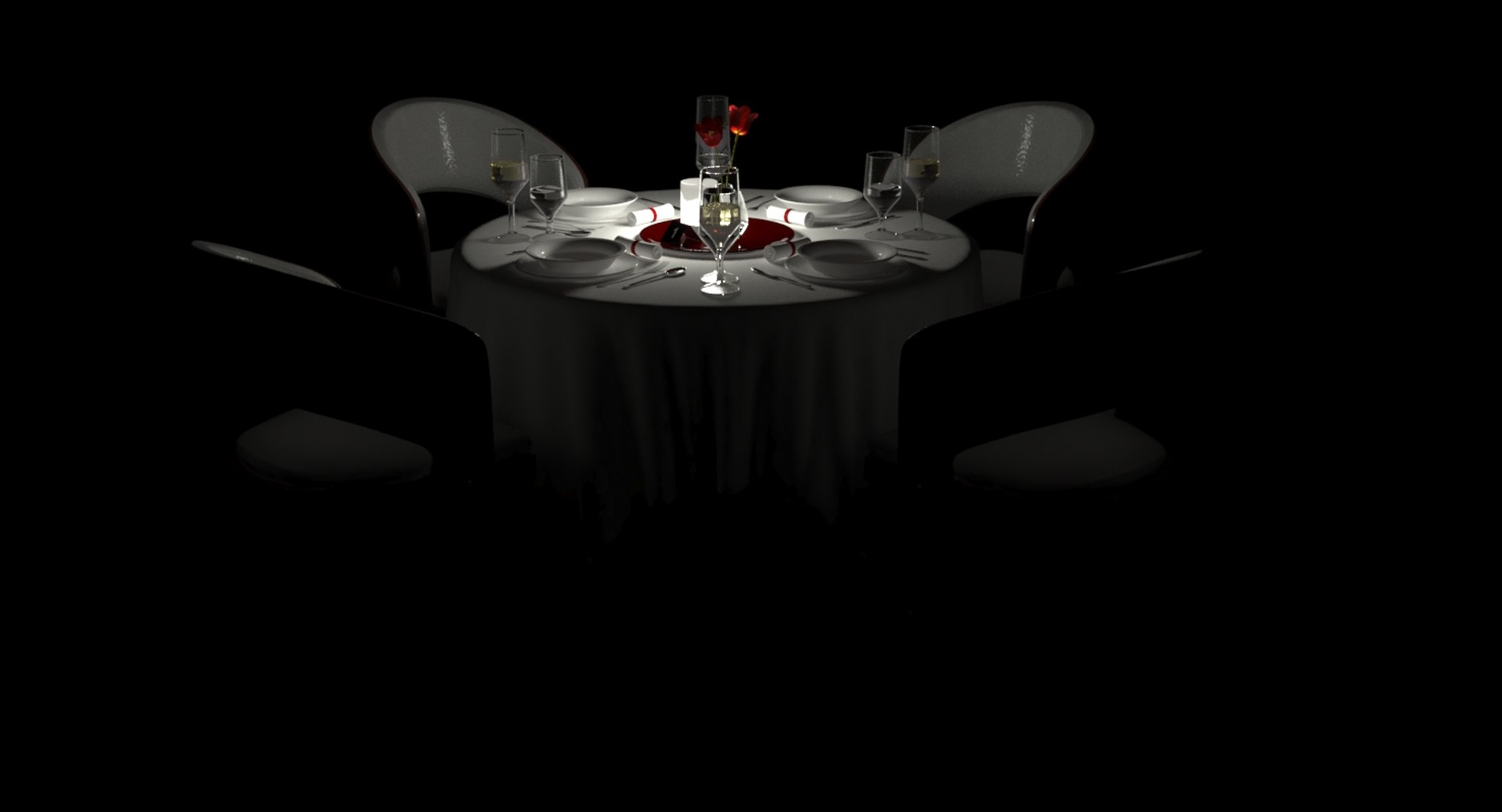 Dining room table cloth 3D model - TurboSquid 1410199