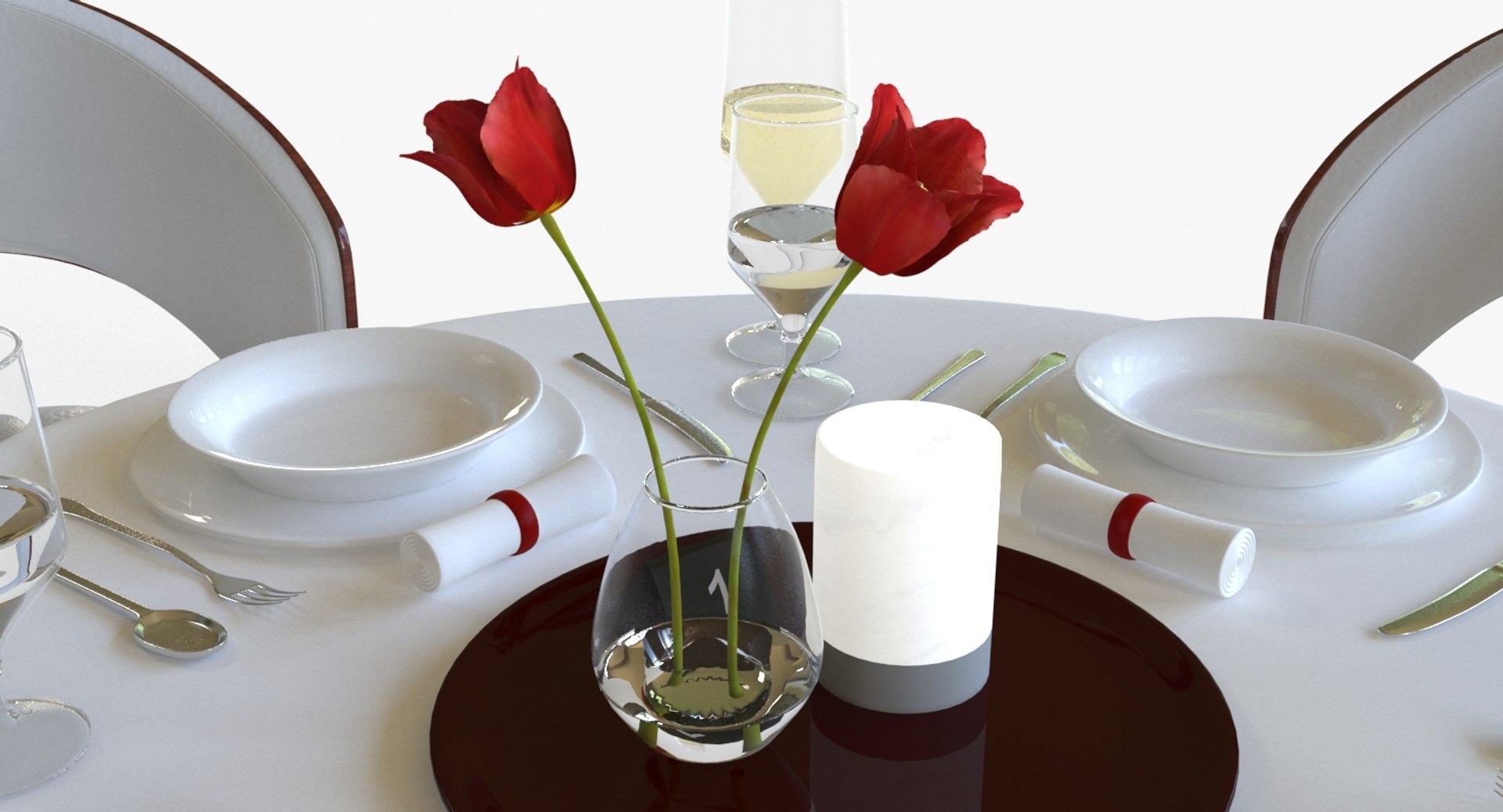 Dining room table cloth 3D model - TurboSquid 1410199