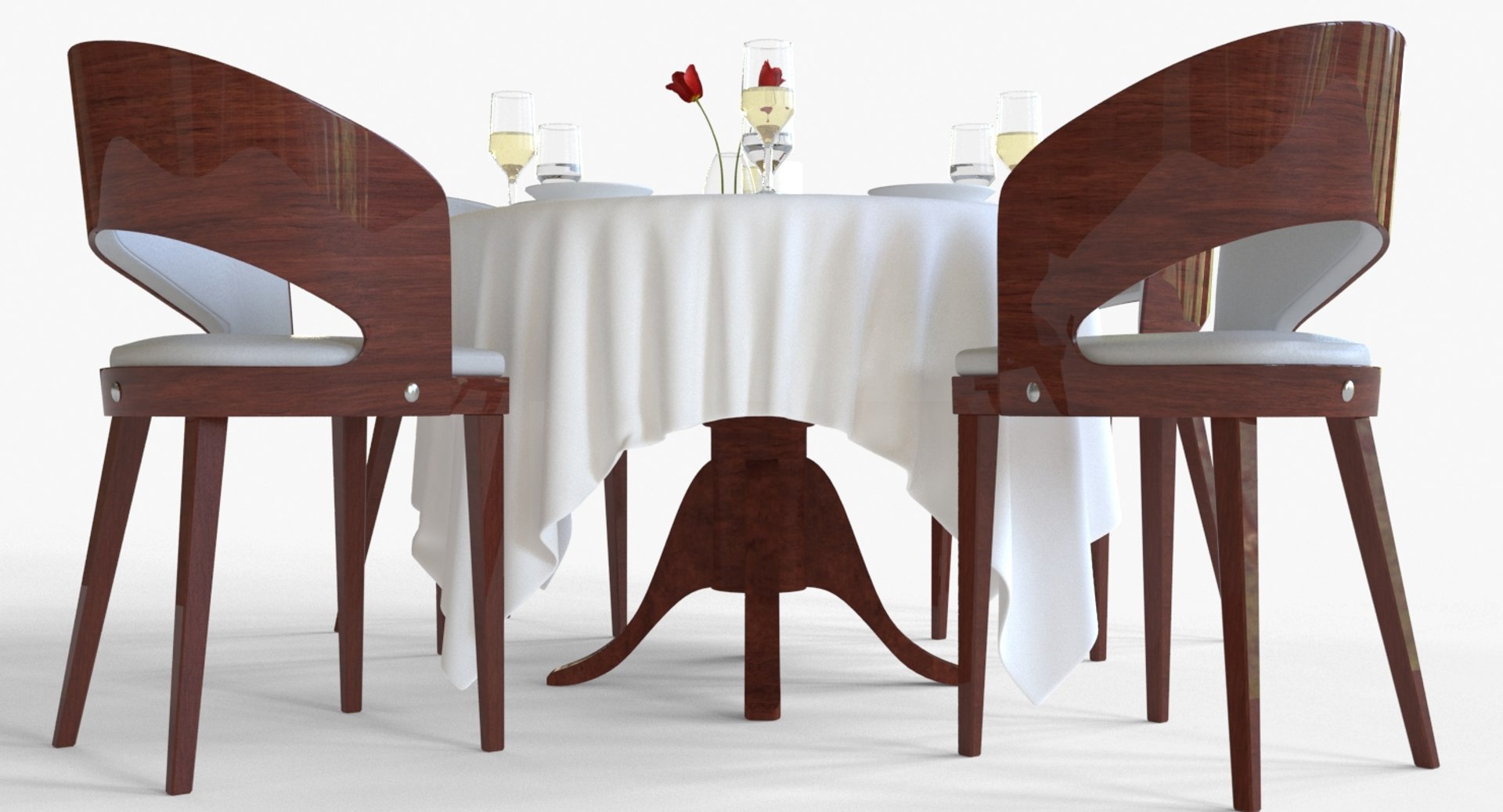 Dining room table cloth 3D model - TurboSquid 1410199