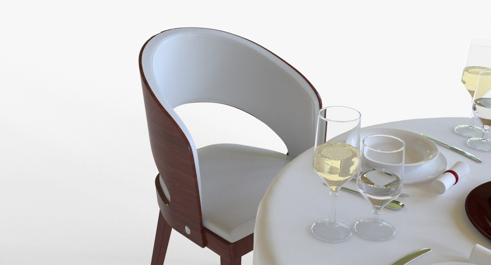 Dining room table cloth 3D model - TurboSquid 1410199