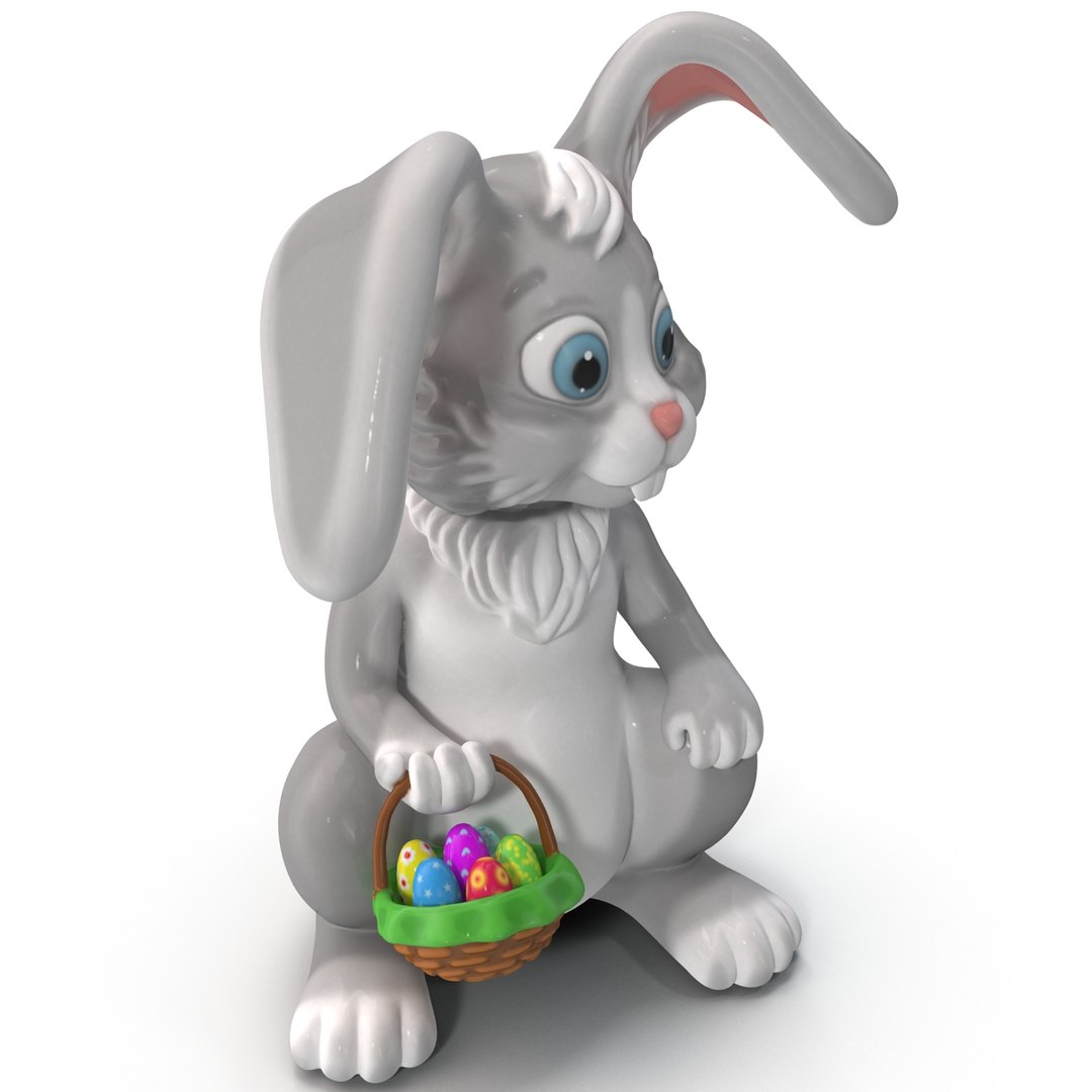 obj cartoon easter bunny