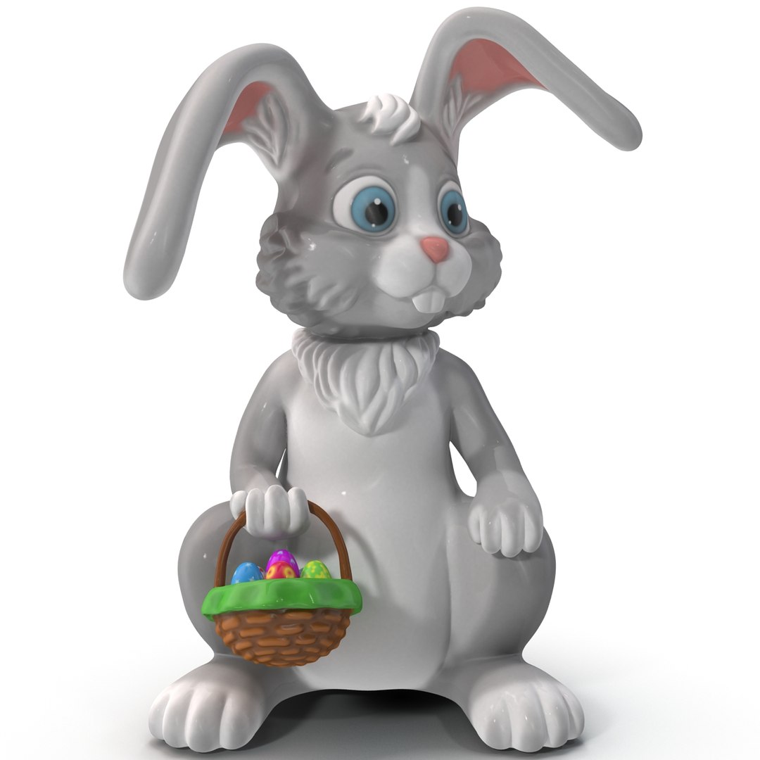Obj Cartoon Easter Bunny