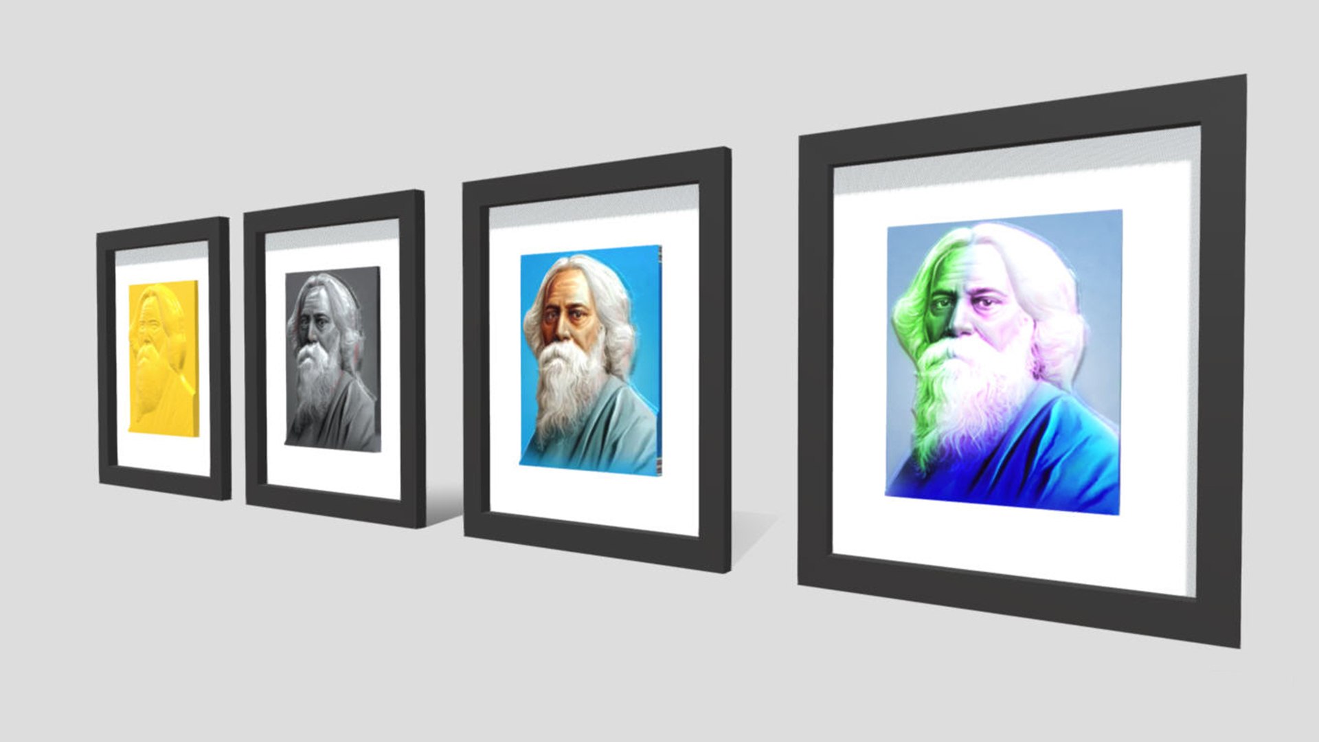 Rabindranath Takur relief model 3D 모델 - TurboSquid 2004281