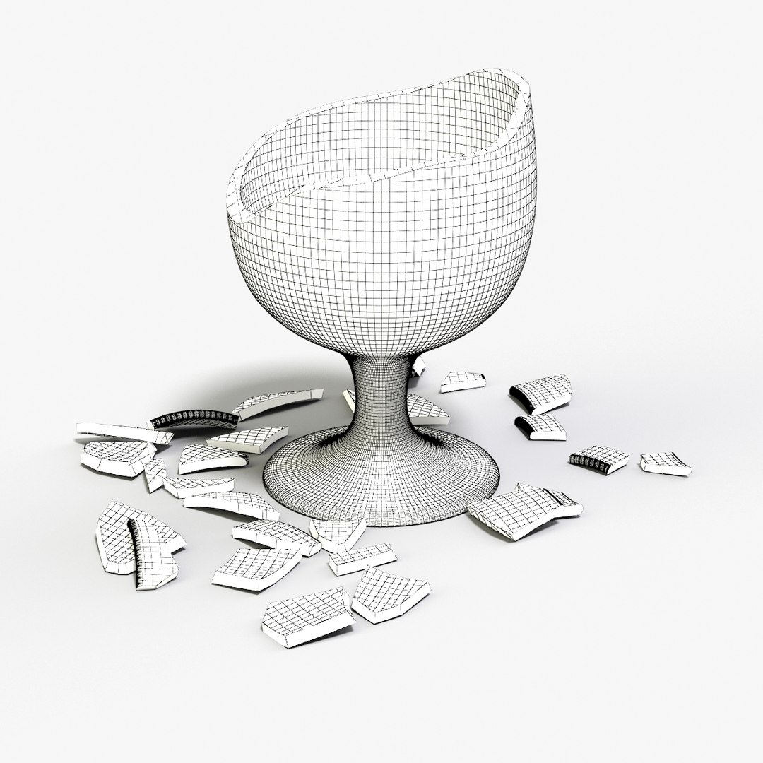 3d Model Broken Glass