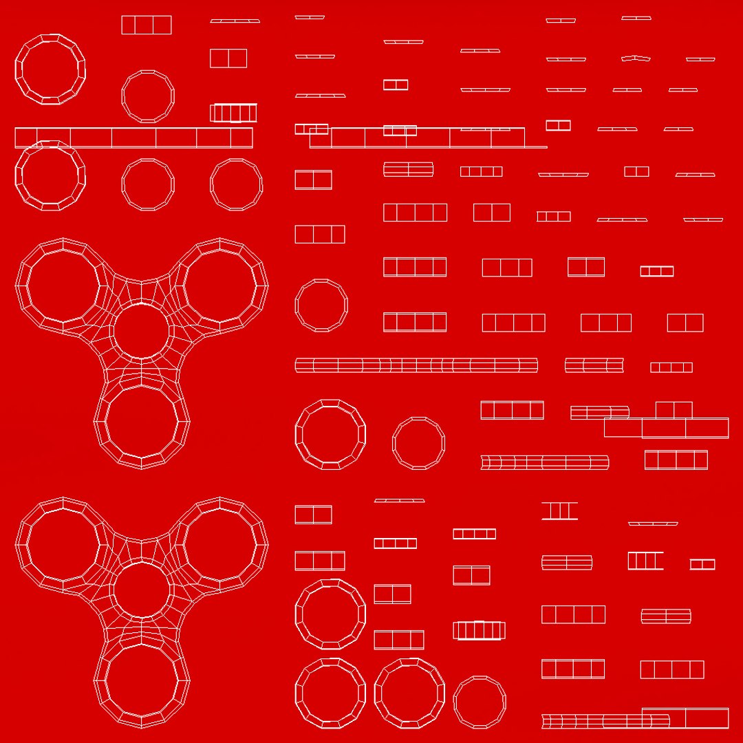 3D Model Fidget Spinner - TurboSquid 1184193