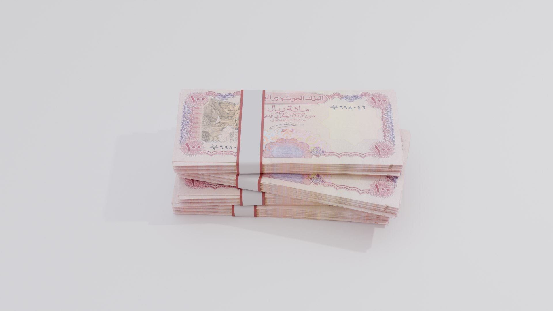3D Model 100 Yemen Yemeni Rial Currency - TurboSquid 2399498